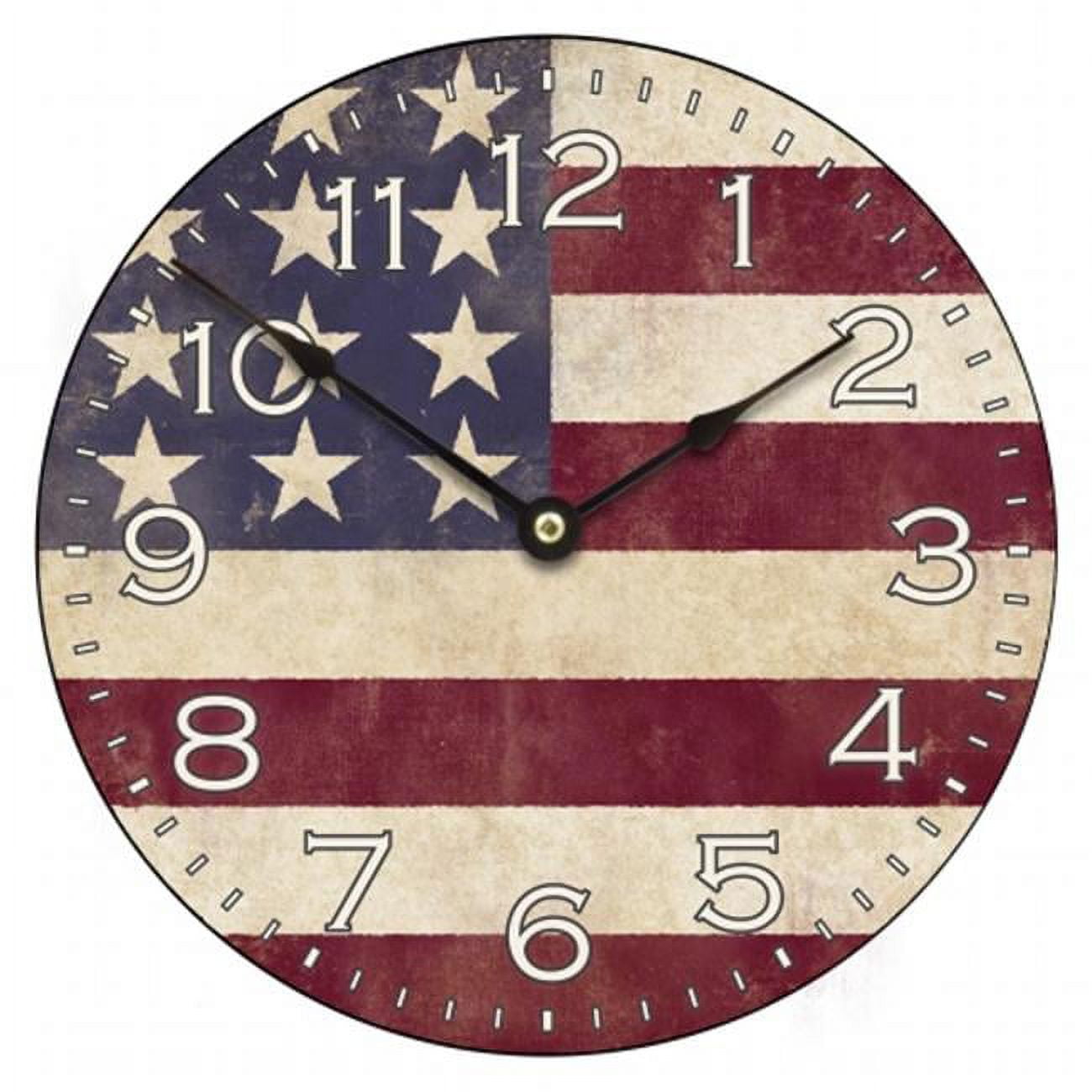 Wall Clock, Flag - 11.75 in - Walmart.com