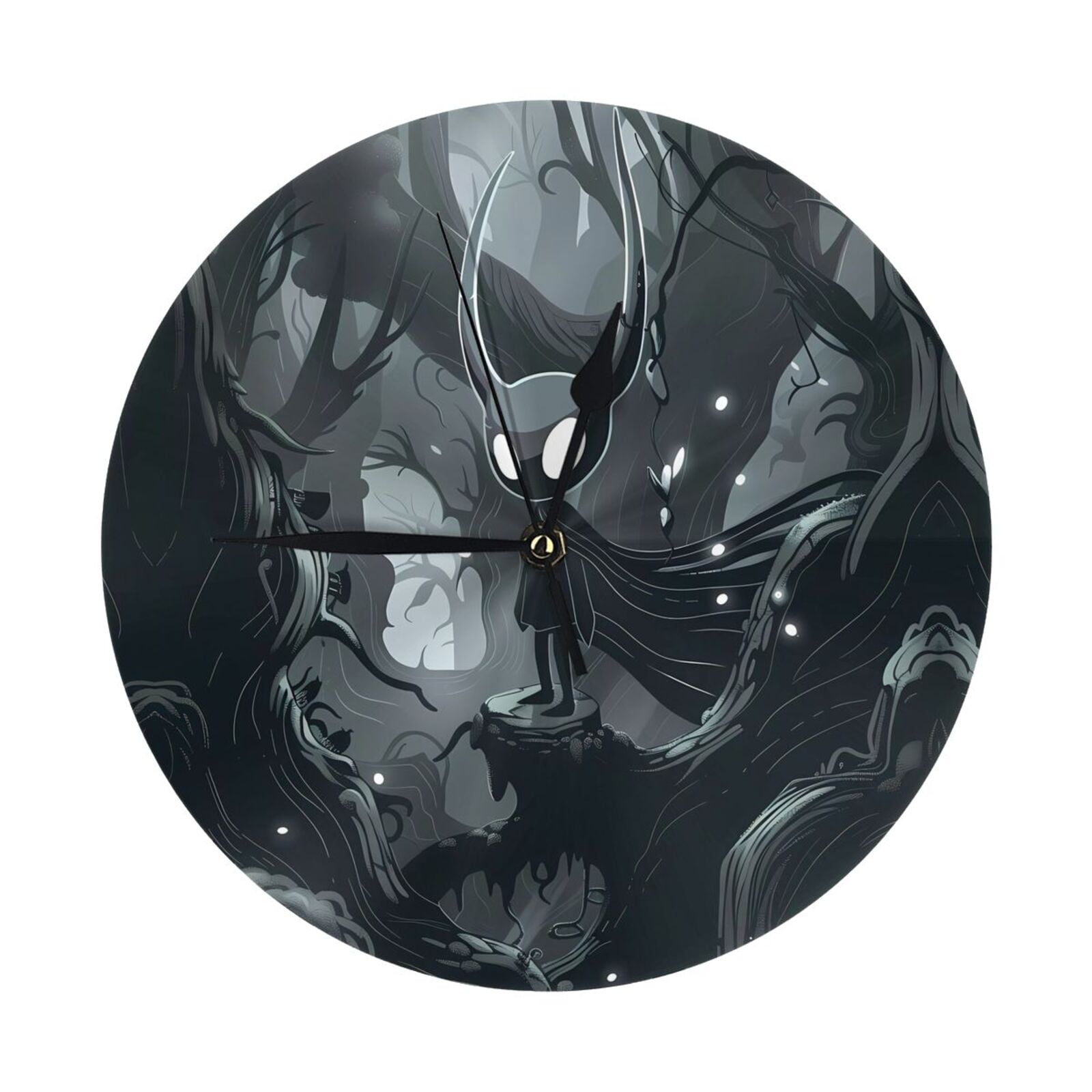 Wall Clock, Forest Black Ghost Warrior Wall Clocks Battery Operated ...
