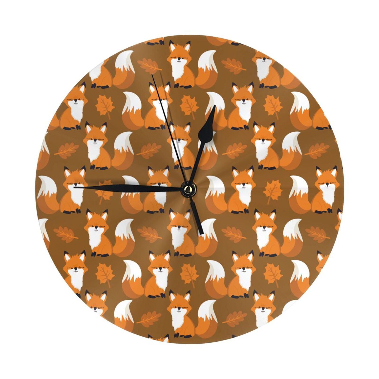 Wall Clock, Fox Maple Wall Clocks Battery Operated Silent Kitchen ...