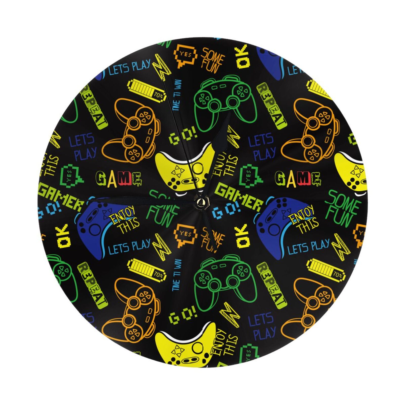 Wall Clock Game Play Wall Clocks Battery Operated, Modern Wall Clock ...