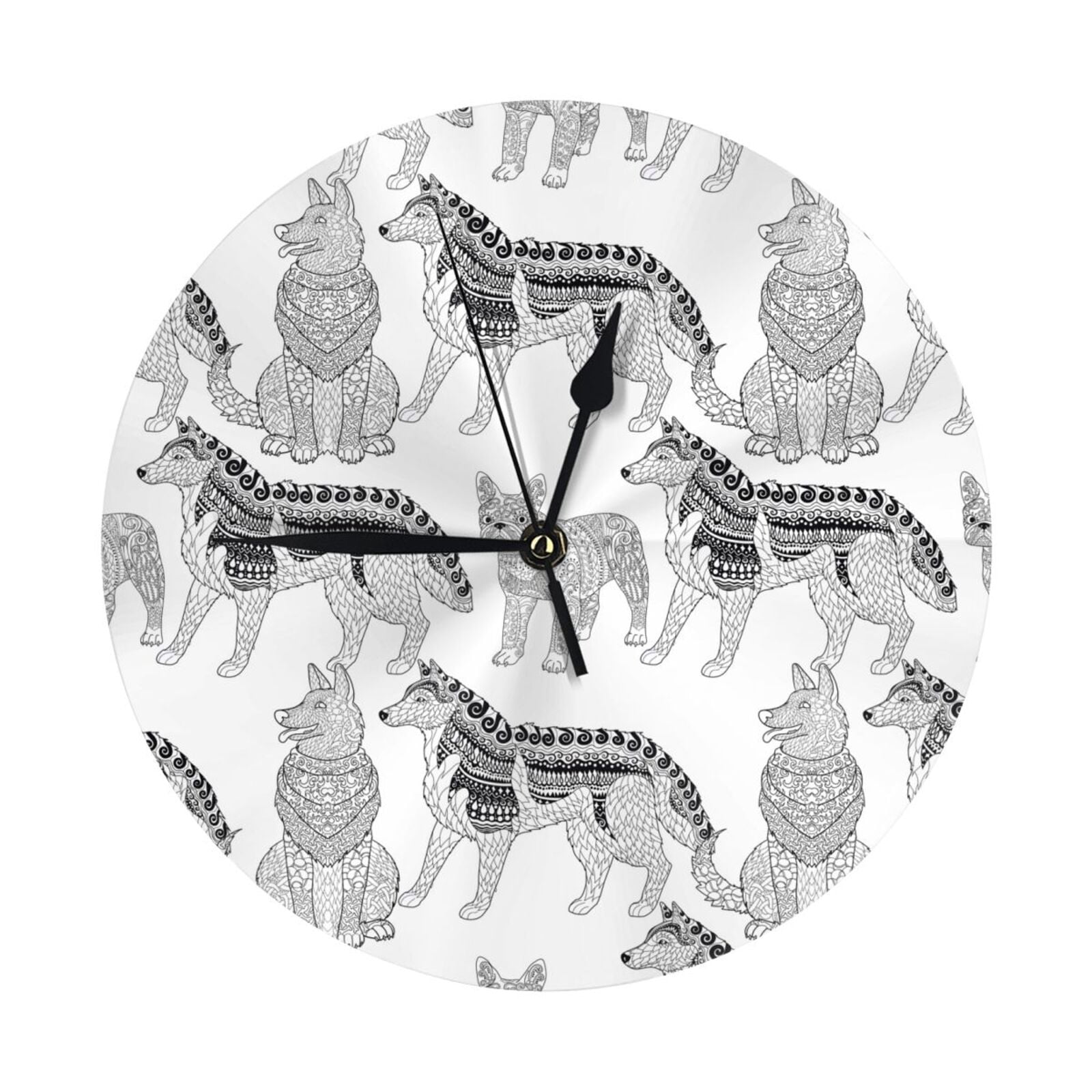 Wall Clock German Shepherd Dog No.1001 Wall Clocks Battery Operated ...
