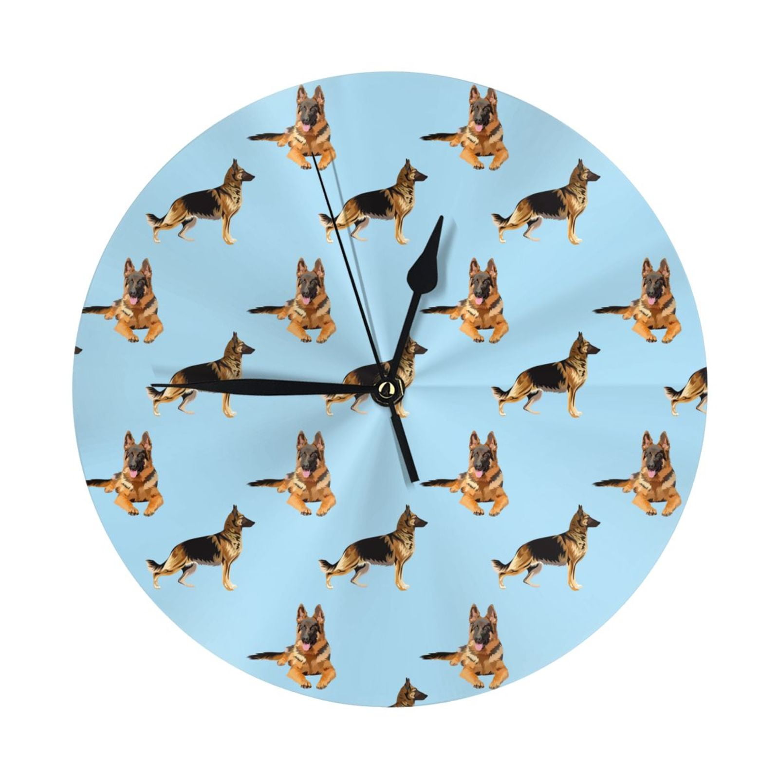 Wall Clock German Shepherd Dog No.1015 Wall Clocks Battery Operated ...