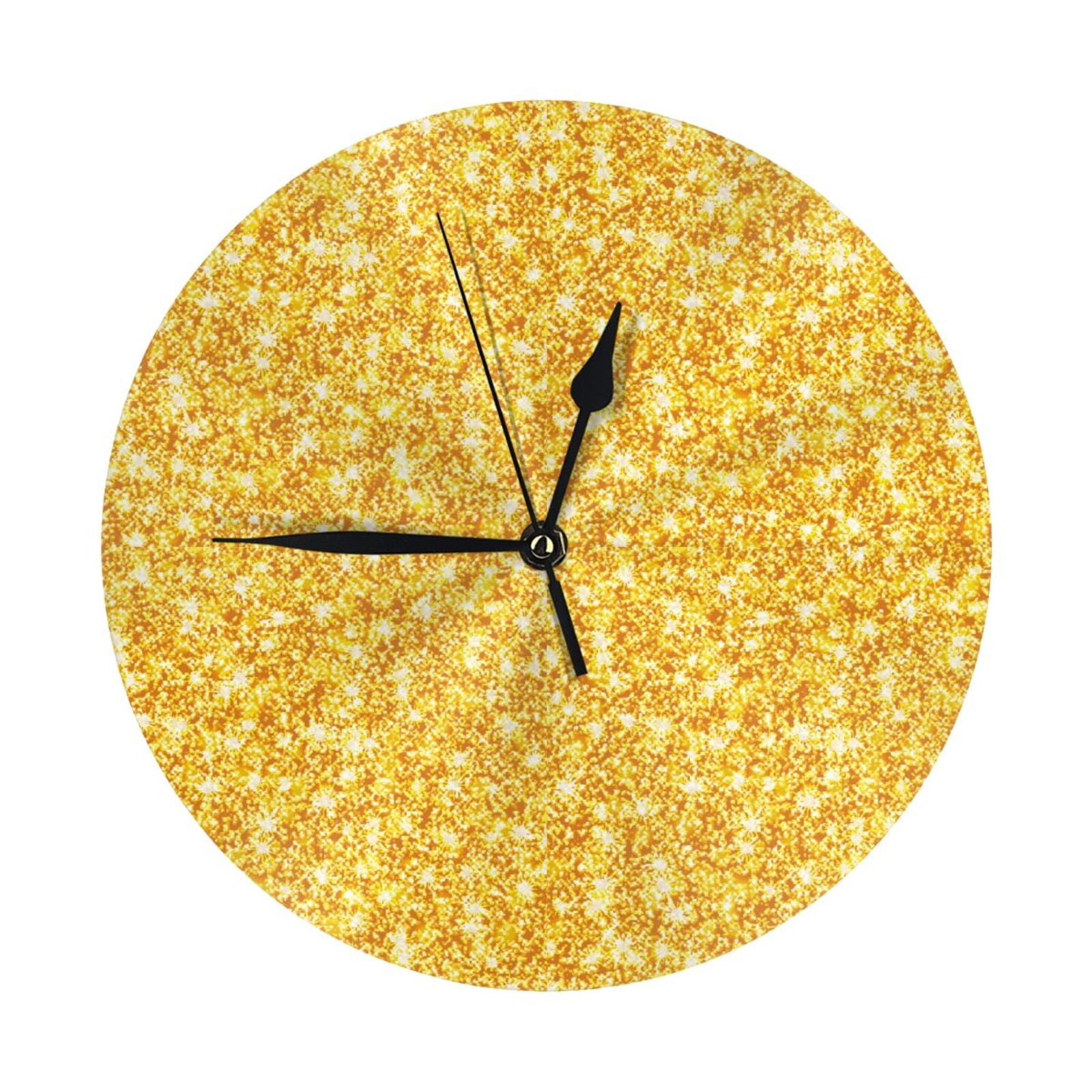 Wall Clock Gold Glitter lightning A Wall Clocks Battery Operated ...