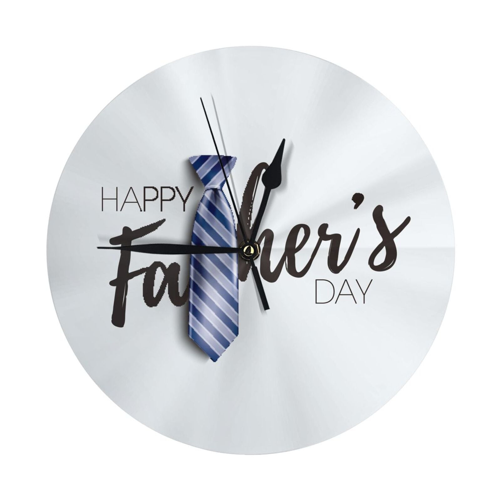 Wall Clock, Happy Father's Day Wall Clocks Battery Operated Silent ...