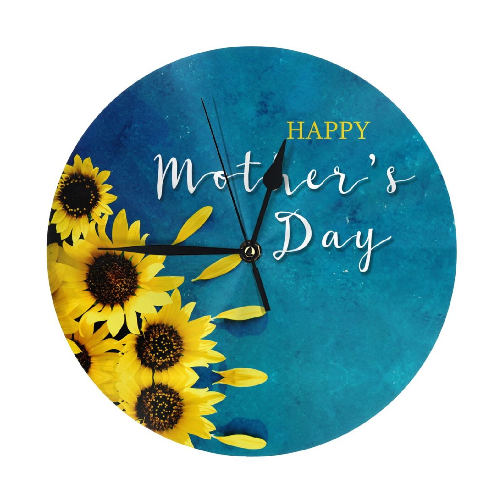Wall Clock, Happy Mother's Day (2) Wall Clocks Battery Operated Silent ...
