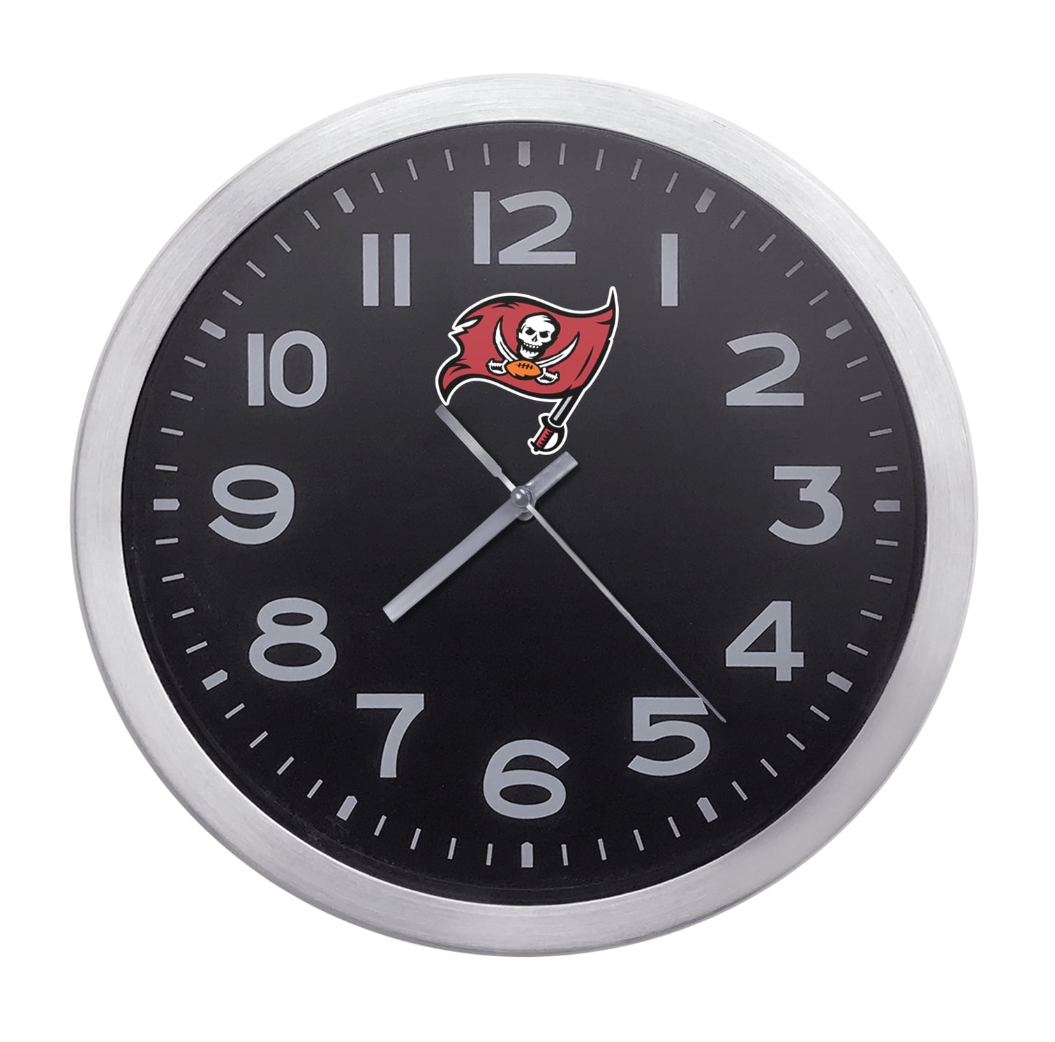 Wall Clock Home Decor or for a Patio/RV/Game Room 10" Round Silver Edge ...