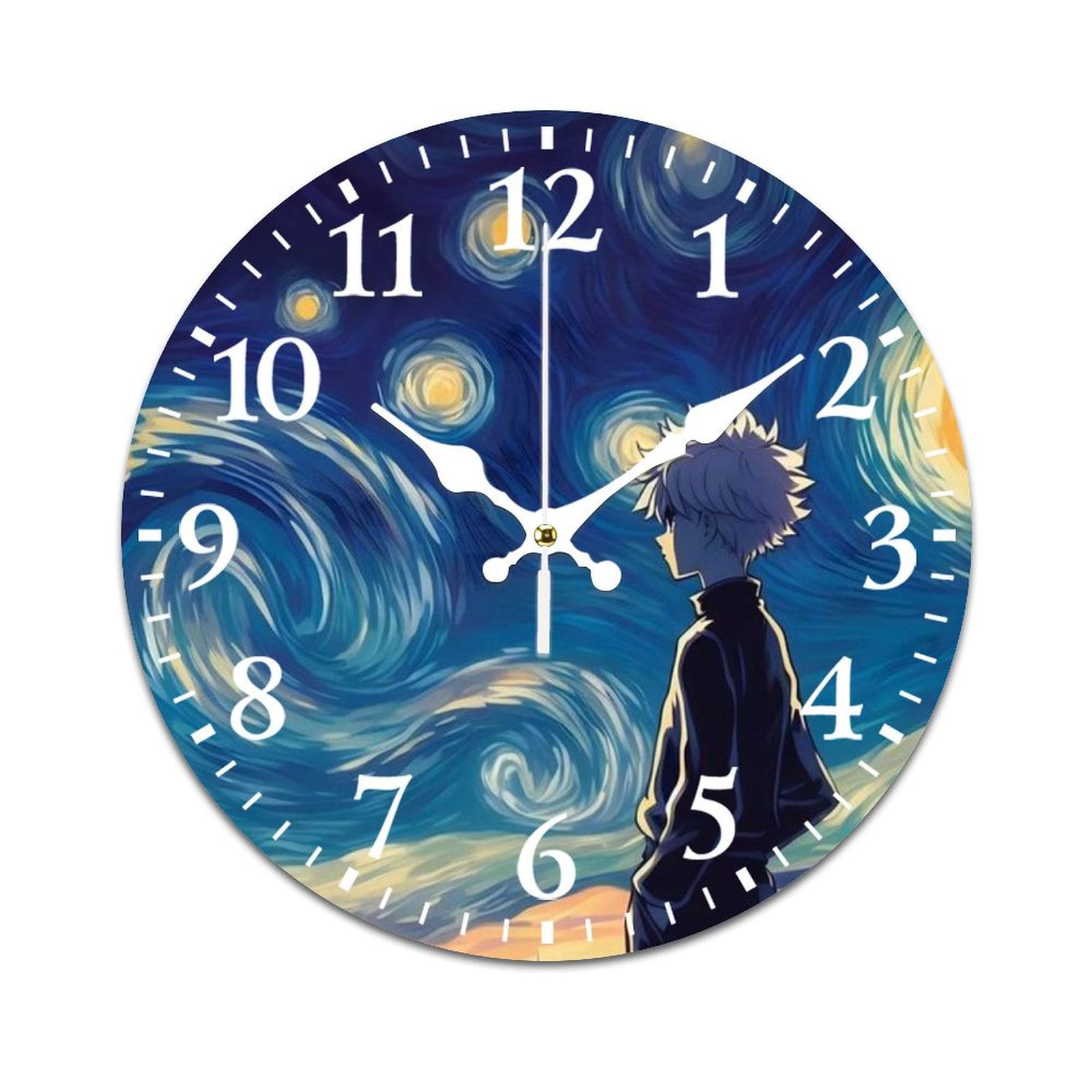 Wall Clock for Home Decoration, Looking at the Starry Sky Interesting ...