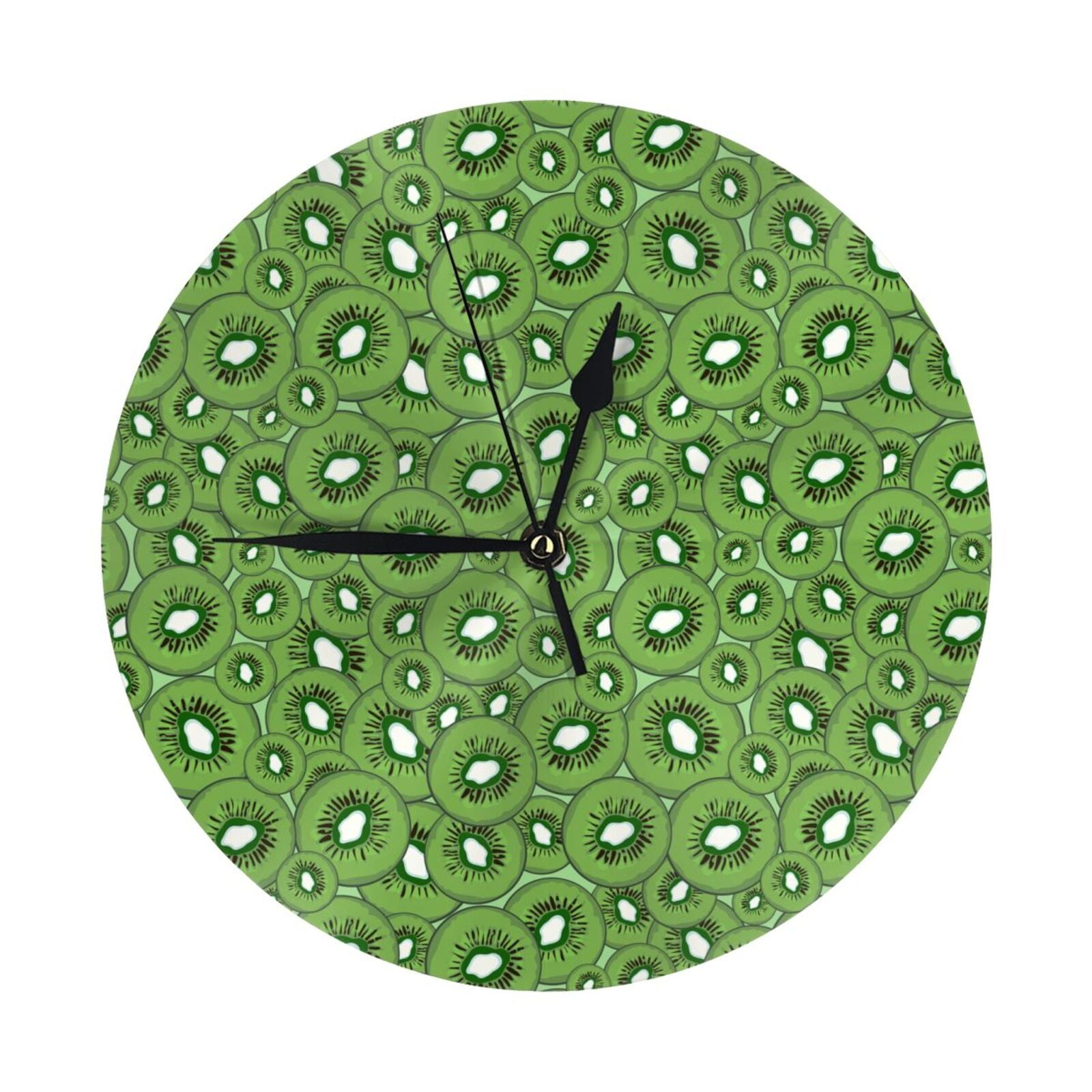 Wall Clock, Kiwi Fruit Wall Clocks Battery Operated Silent Kitchen ...