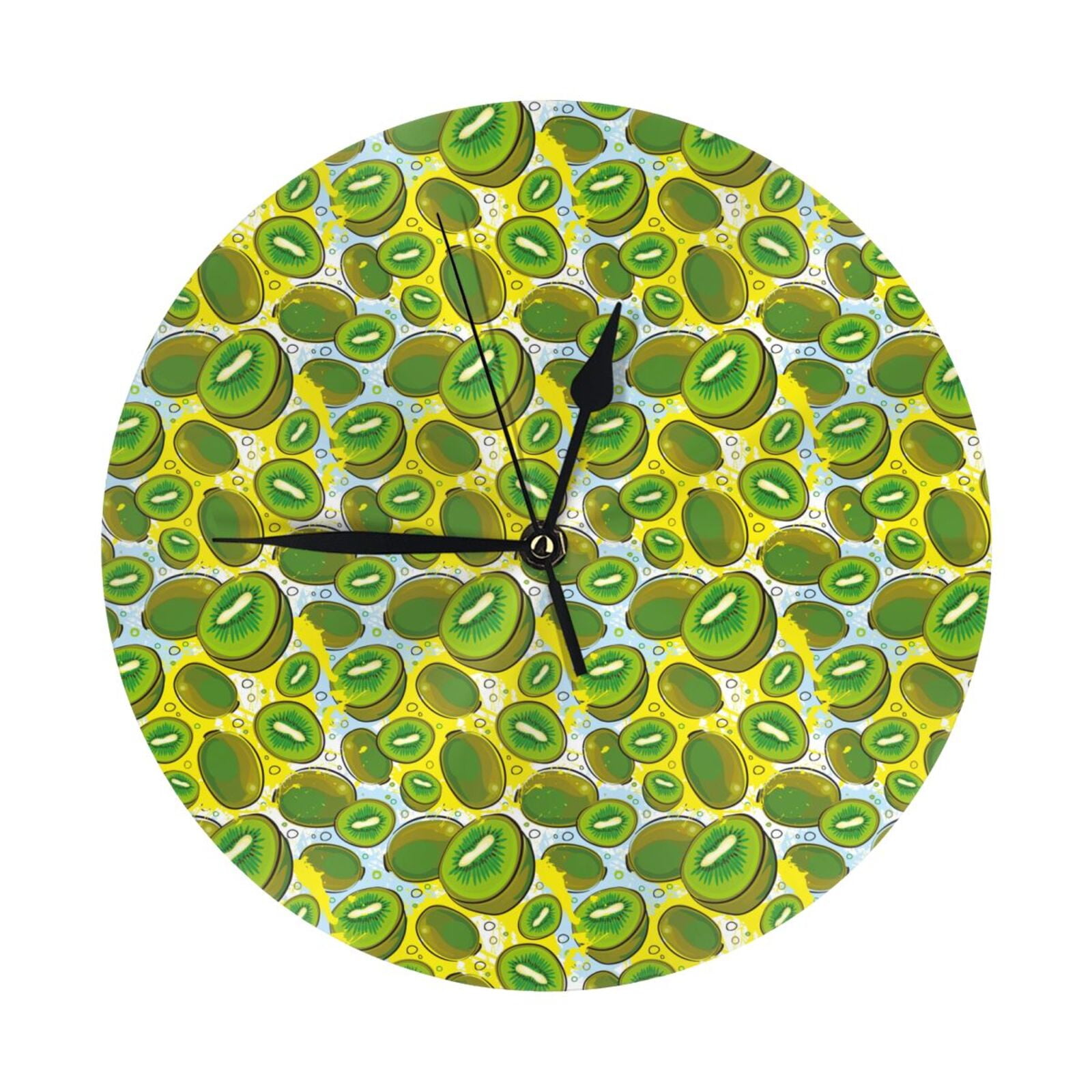 Wall Clock Kiwi Fruits Summer Wall Clocks Battery Operated, Modern Wall Clock for Bedroom ...