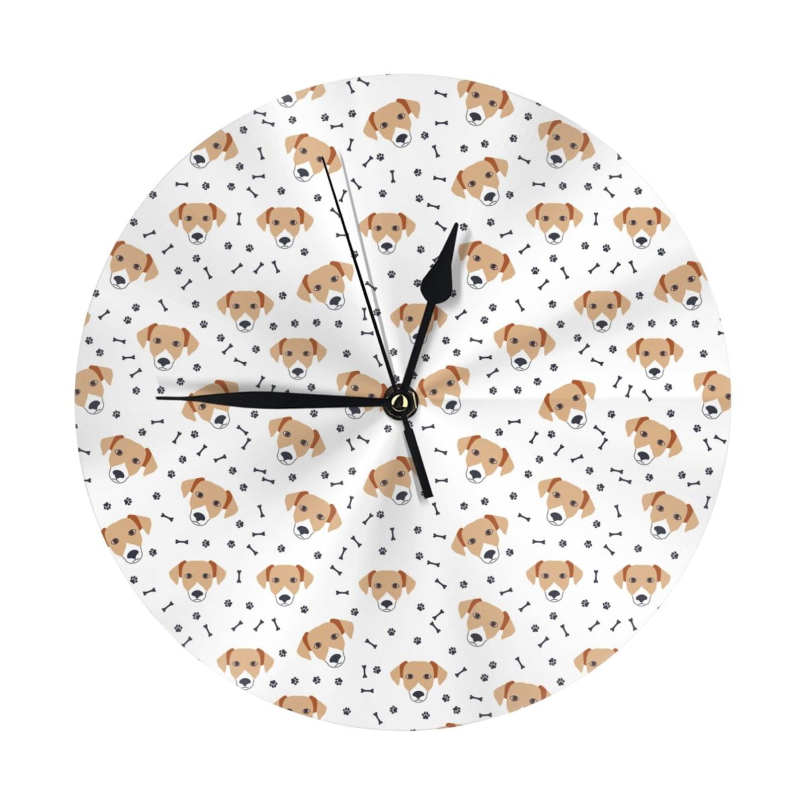 Wall Clock, Labrador Retriever Dog Bone Wall Clocks Battery Operated ...