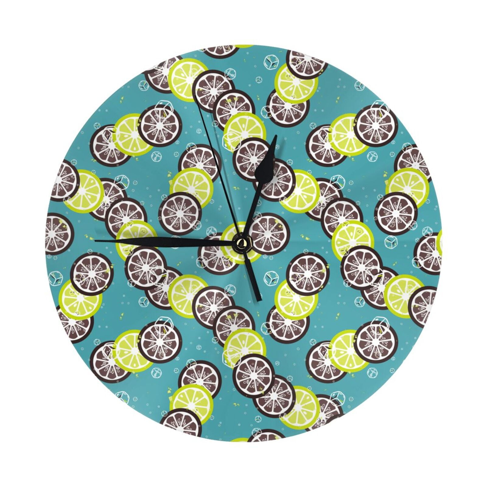 Wall Clock, Lemon bubble Wall Clocks Battery Operated Silent Kitchen ...