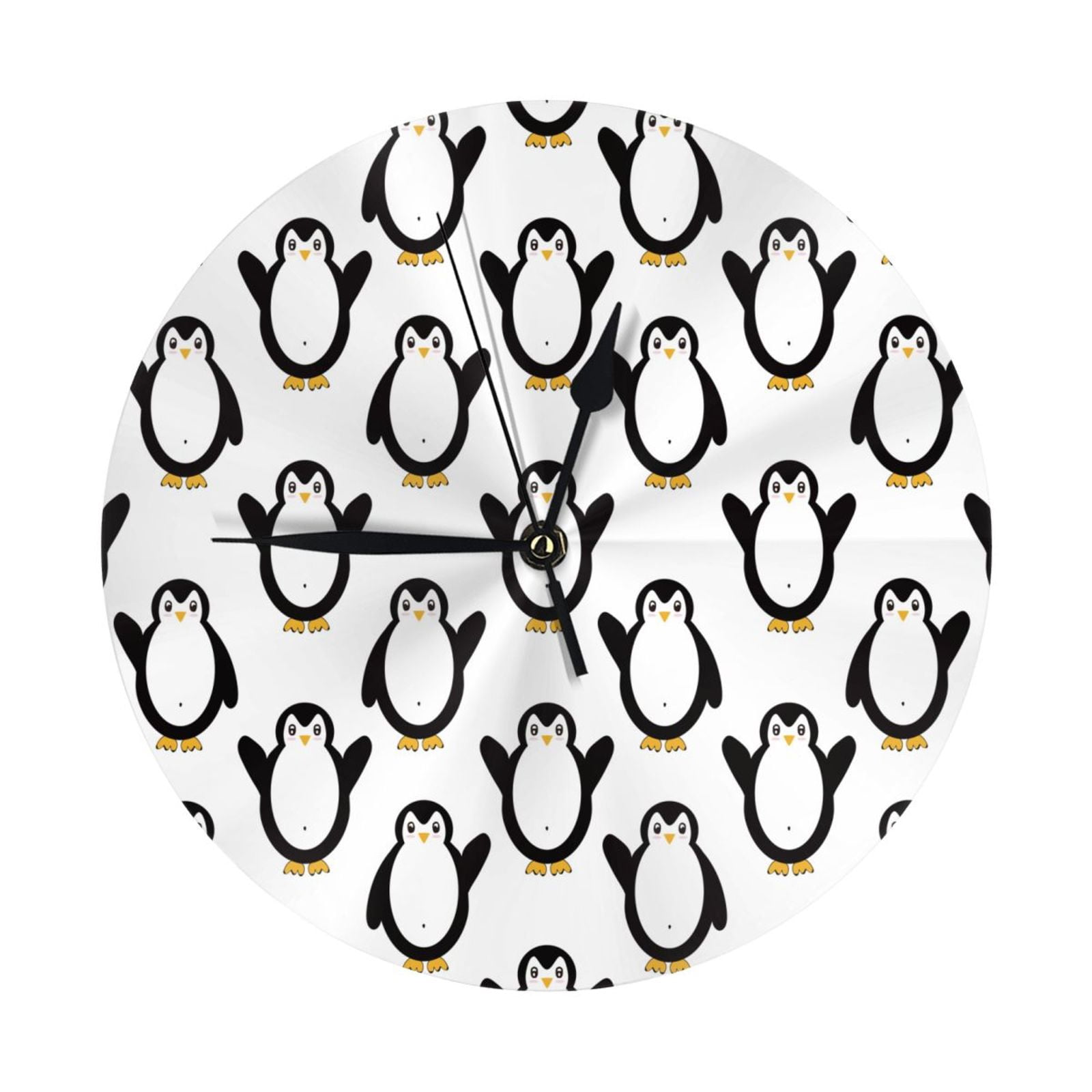 Wall Clock, Lovely penguin A Wall Clocks Battery Operated Silent ...