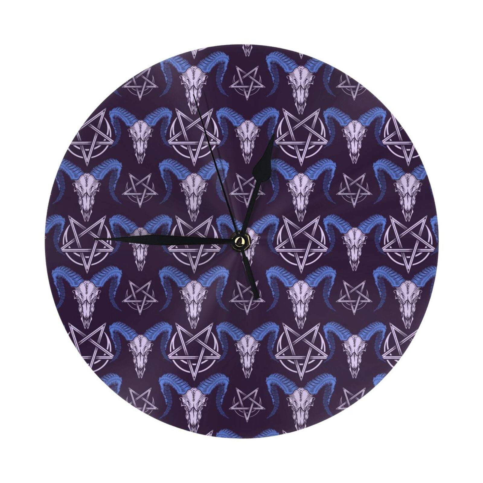 Wall Clock, Magic Cartoon Cool Goat Head Stars Wall Clocks Battery ...