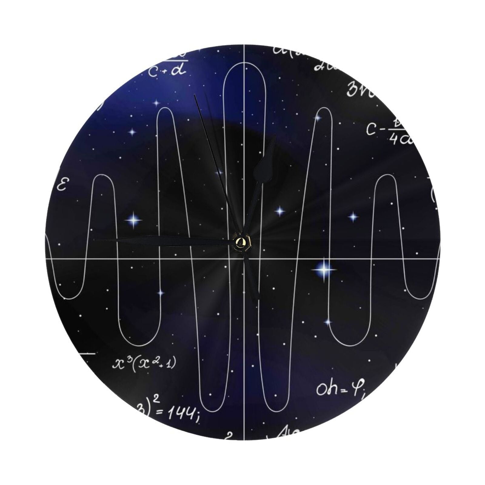 Wall Clock, Mathematica Science Wall Clocks Battery Operated Silent ...