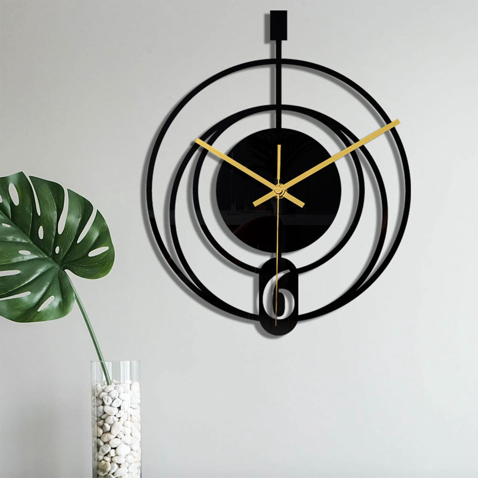 Wall Clock Mirror Surface Decorative Frameless Clocks for Living Room ...