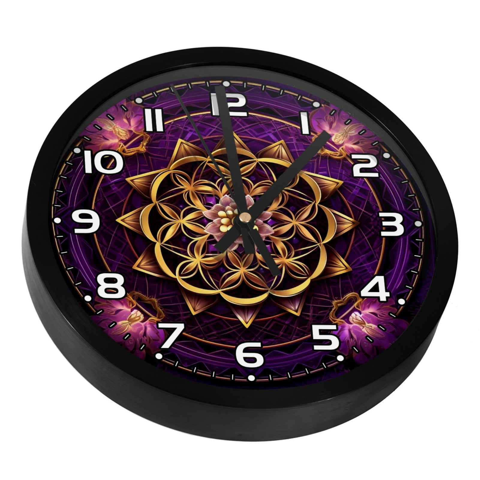 Wall Clock Modern Clocks Battery Operated Round Silent Clock 9.8 in ...