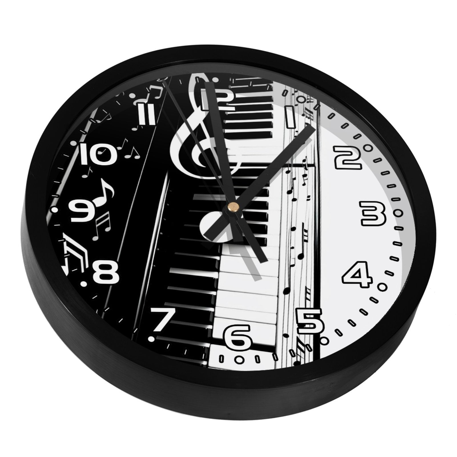 Wall Clock Modern Clocks Battery Operated Round Silent Clock 9.8 in ...