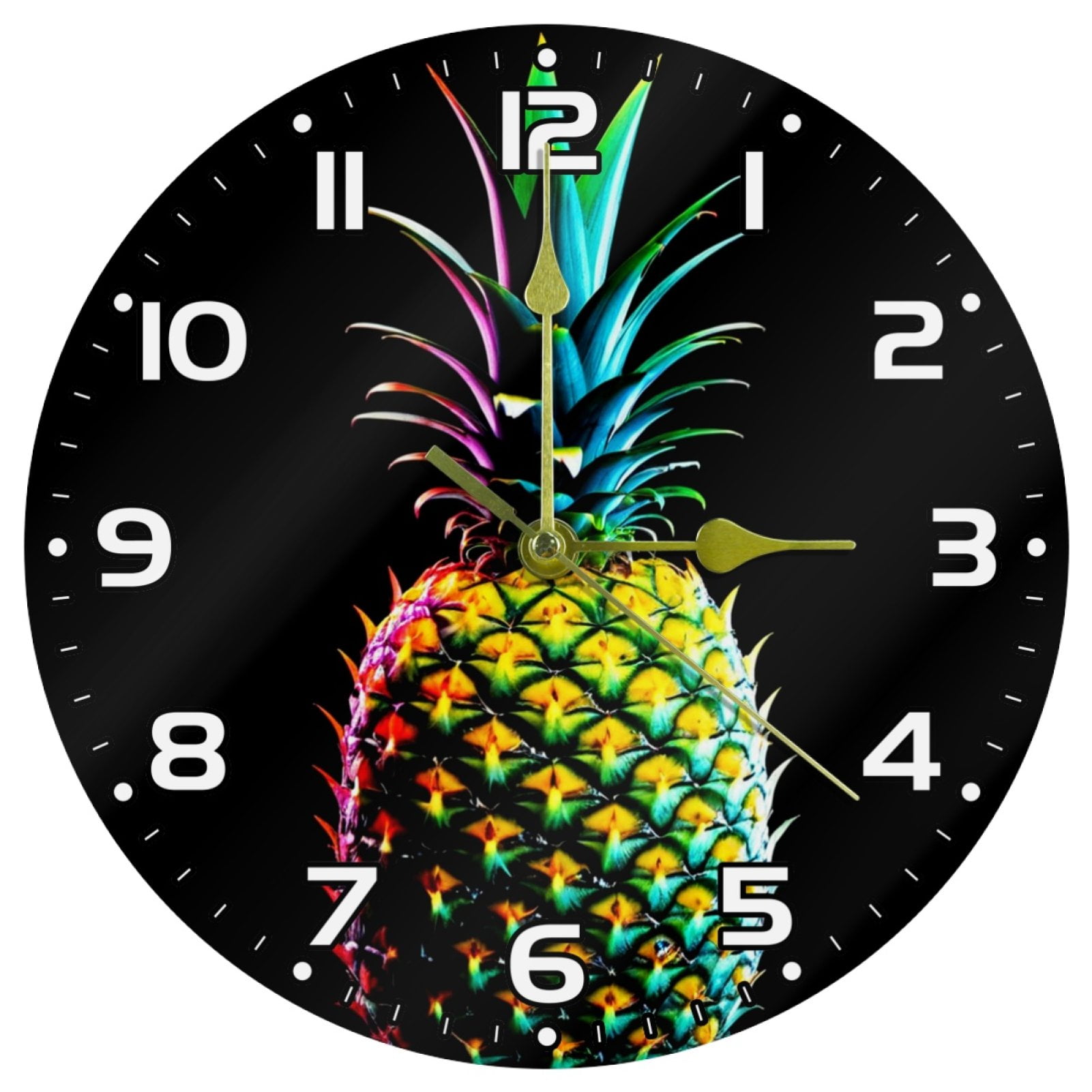 Wall Clock Modern Clocks Battery Operated Round Silent Clock 9.85 in ...