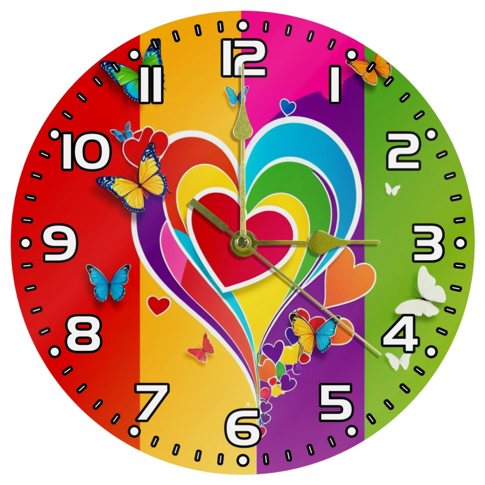 Wall Clock Modern Clocks Battery Operated Round Silent Clock 9.85 in ...