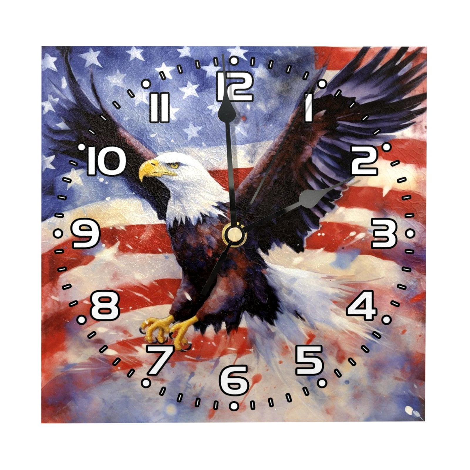 Wall Clock Modern Clocks Battery Operated Square Silent Clock 7.87 in ...