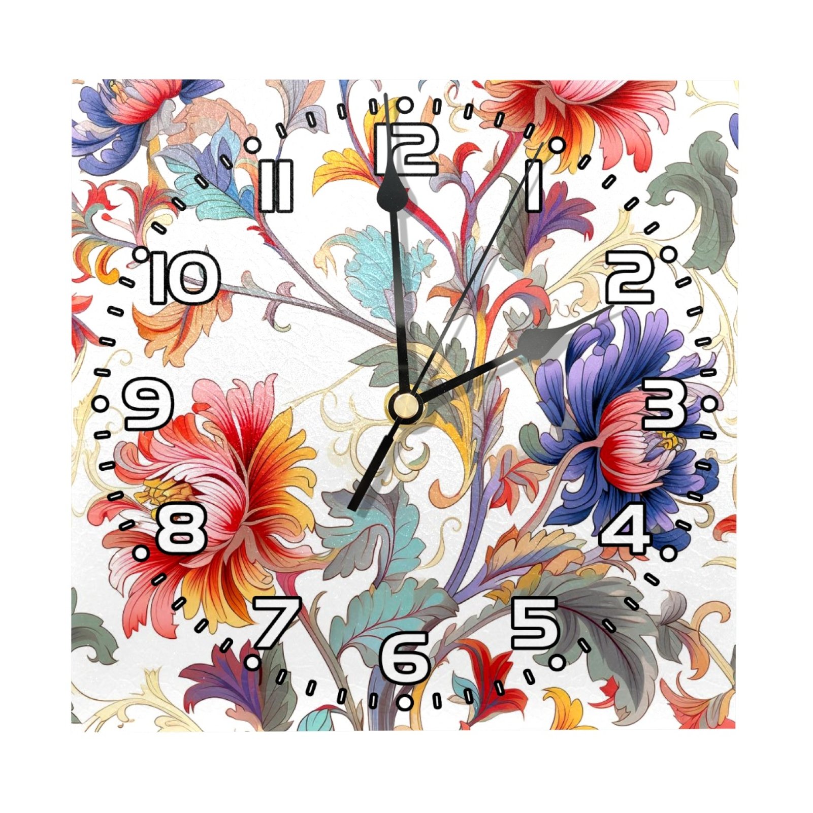 Wall Clock Modern Clocks Battery Operated Square Silent Clock 7.87 in ...