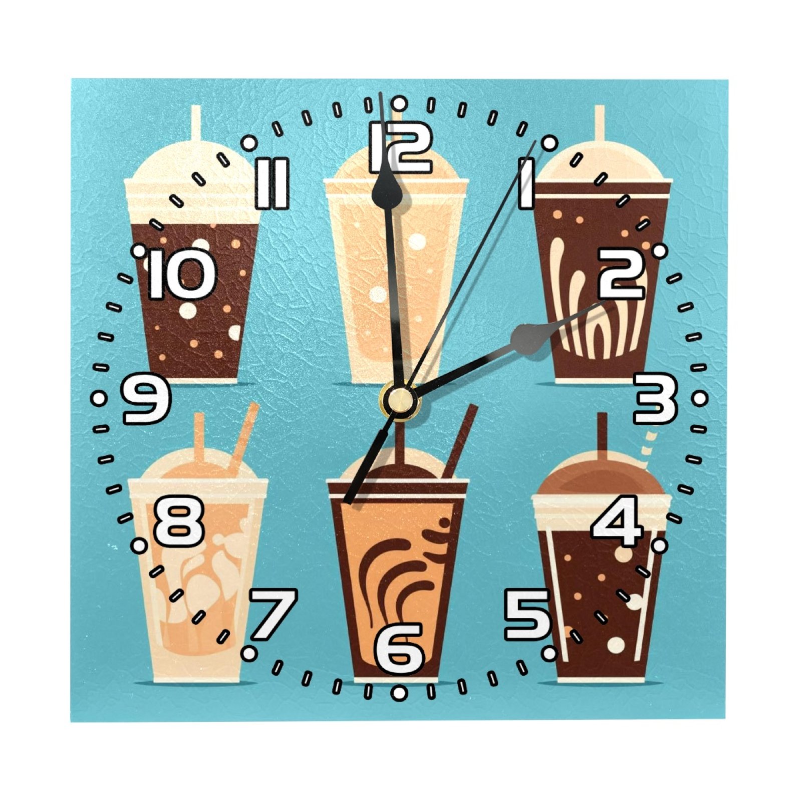 Wall Clock Modern Clocks Battery Operated Square Silent Clock 7.87 in ...