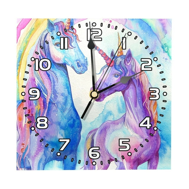 Wall Clock Modern Clocks Battery Operated Square Silent Clock 7.87 in ...