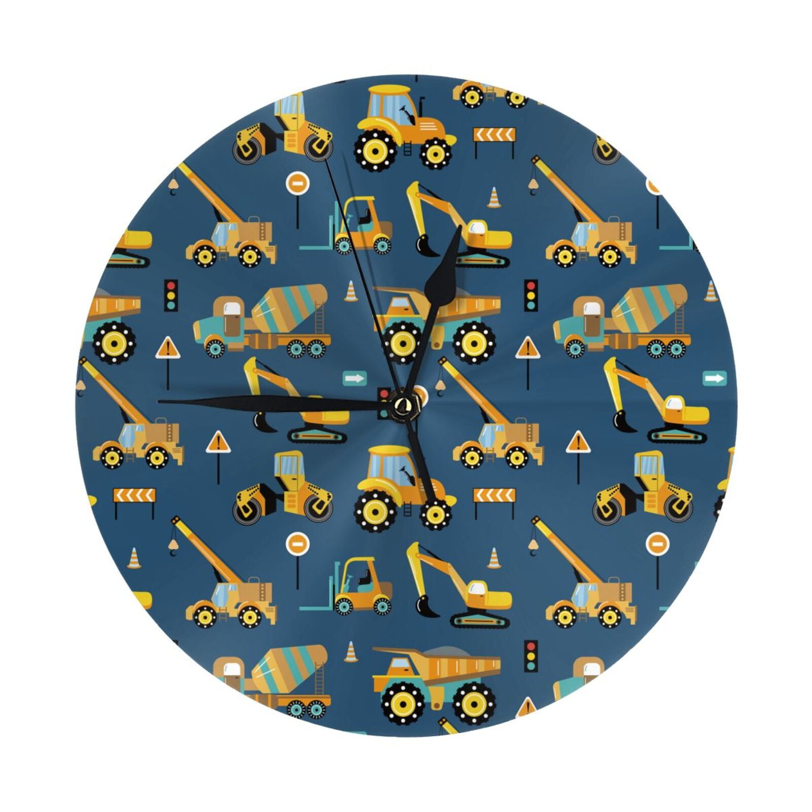 Wall Clock Modern excavator C Wall Clocks Battery Operated, Modern Wall ...