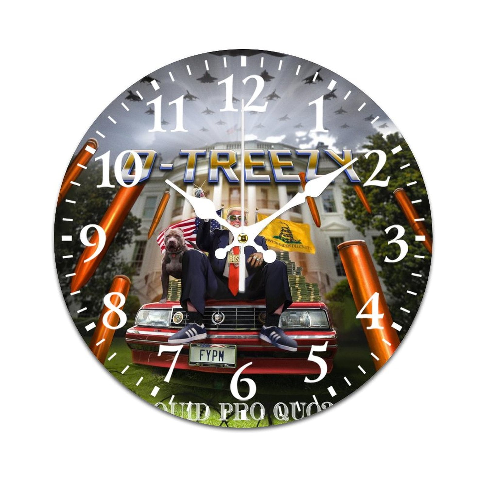 Wall Clock Mute without Ticking-American Character Anime Humor Pattern ...