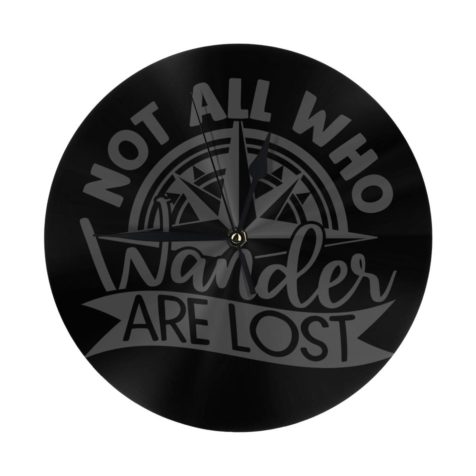 Wall Clock, Not All Who Wander Are Lost5 Wall Clocks Battery Operated ...