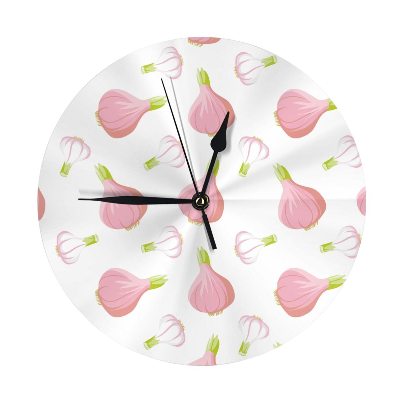 Wall Clock, Onion Pattern cartoon Wall Clocks Battery Operated Silent ...