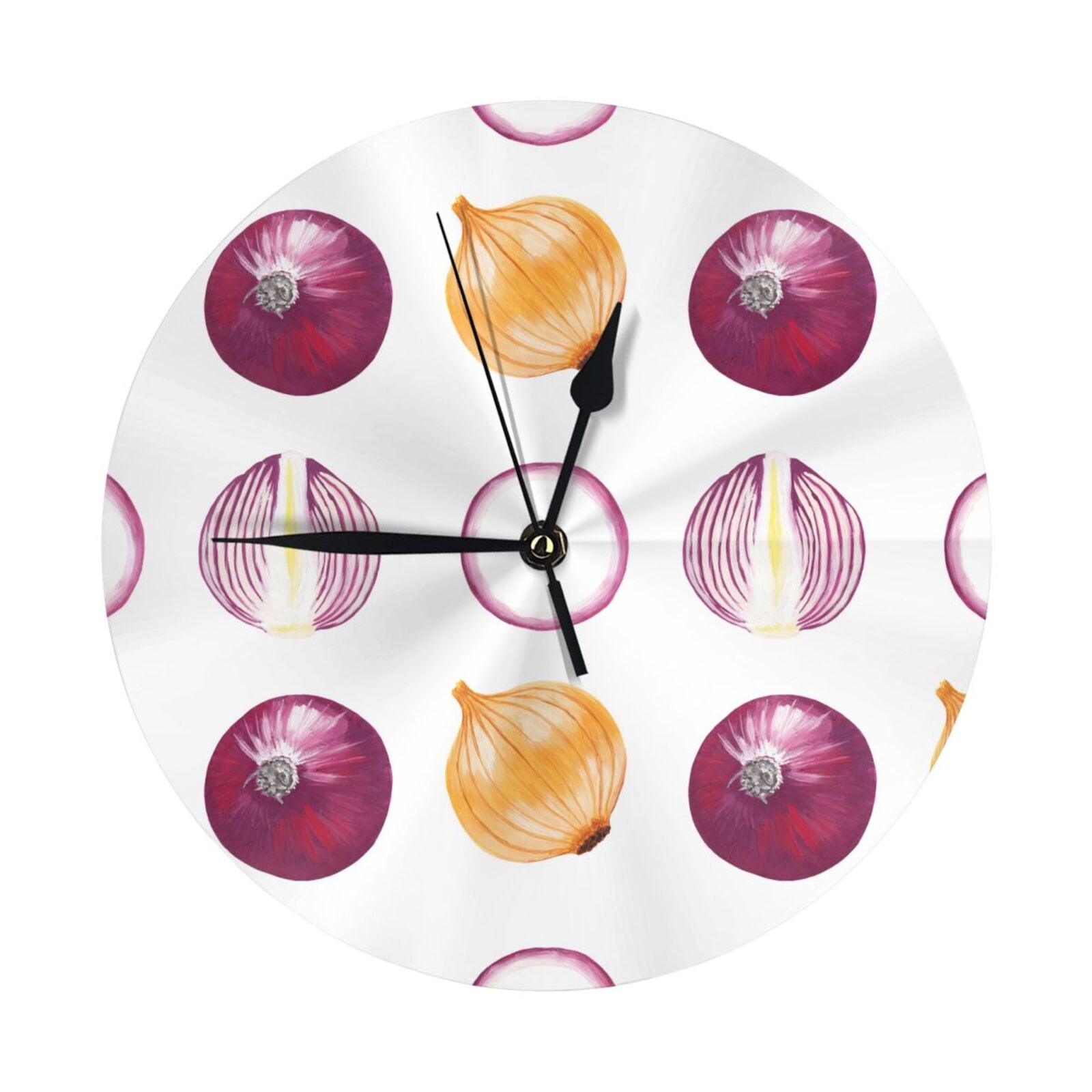 Wall Clock Onion funny Wall Clocks Battery Operated, Modern Wall Clock ...