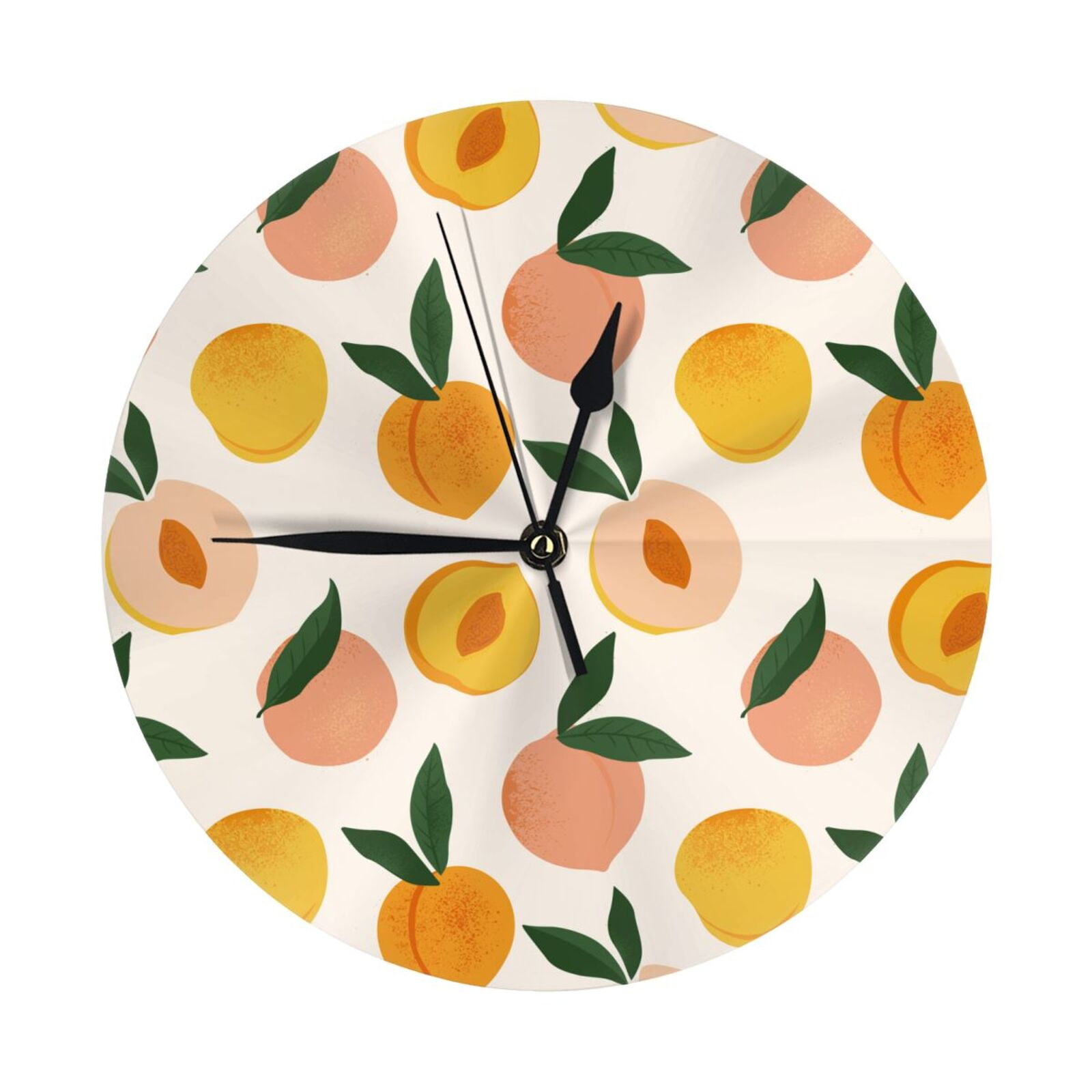 Wall Clock, Peach1 Wall Clocks Battery Operated Silent Kitchen Office ...