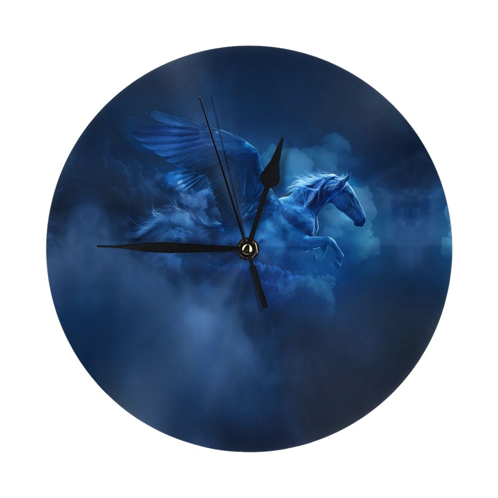 Wall Clock, Pegasus Night Sky Wall Clocks Battery Operated Silent ...