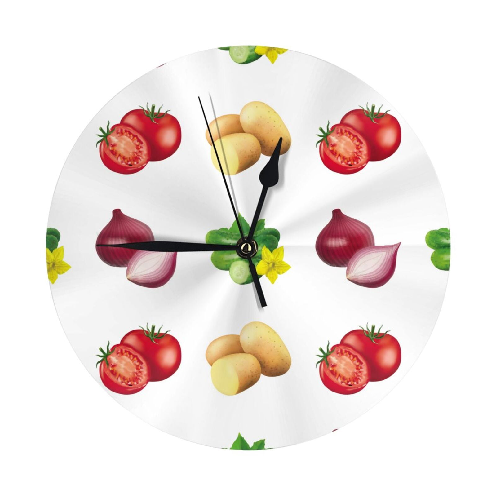 Wall Clock, Potato tomato onion Wall Clocks Battery Operated Silent ...