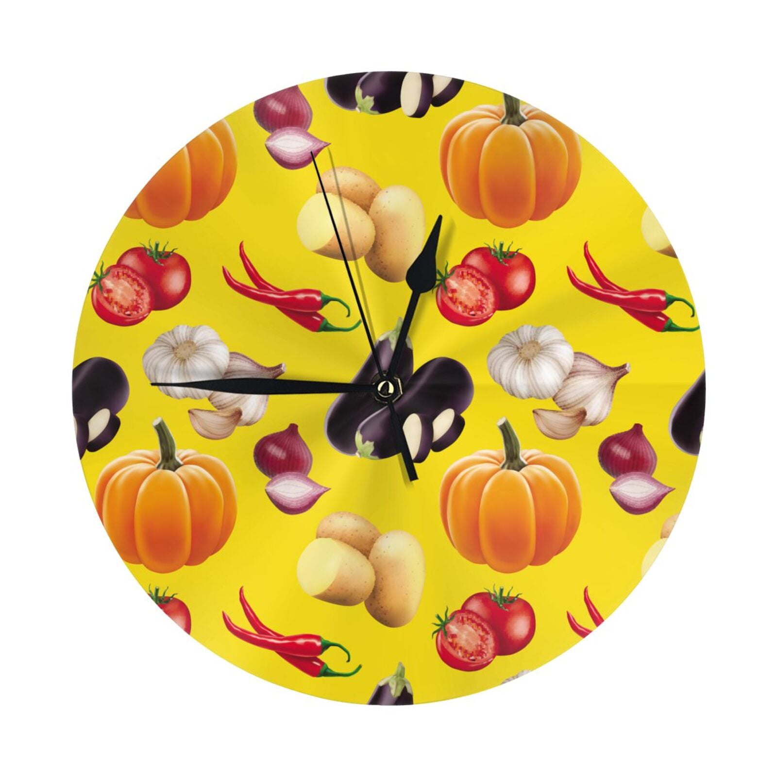 Wall Clock, Potato vegetable Wall Clocks Battery Operated Silent ...