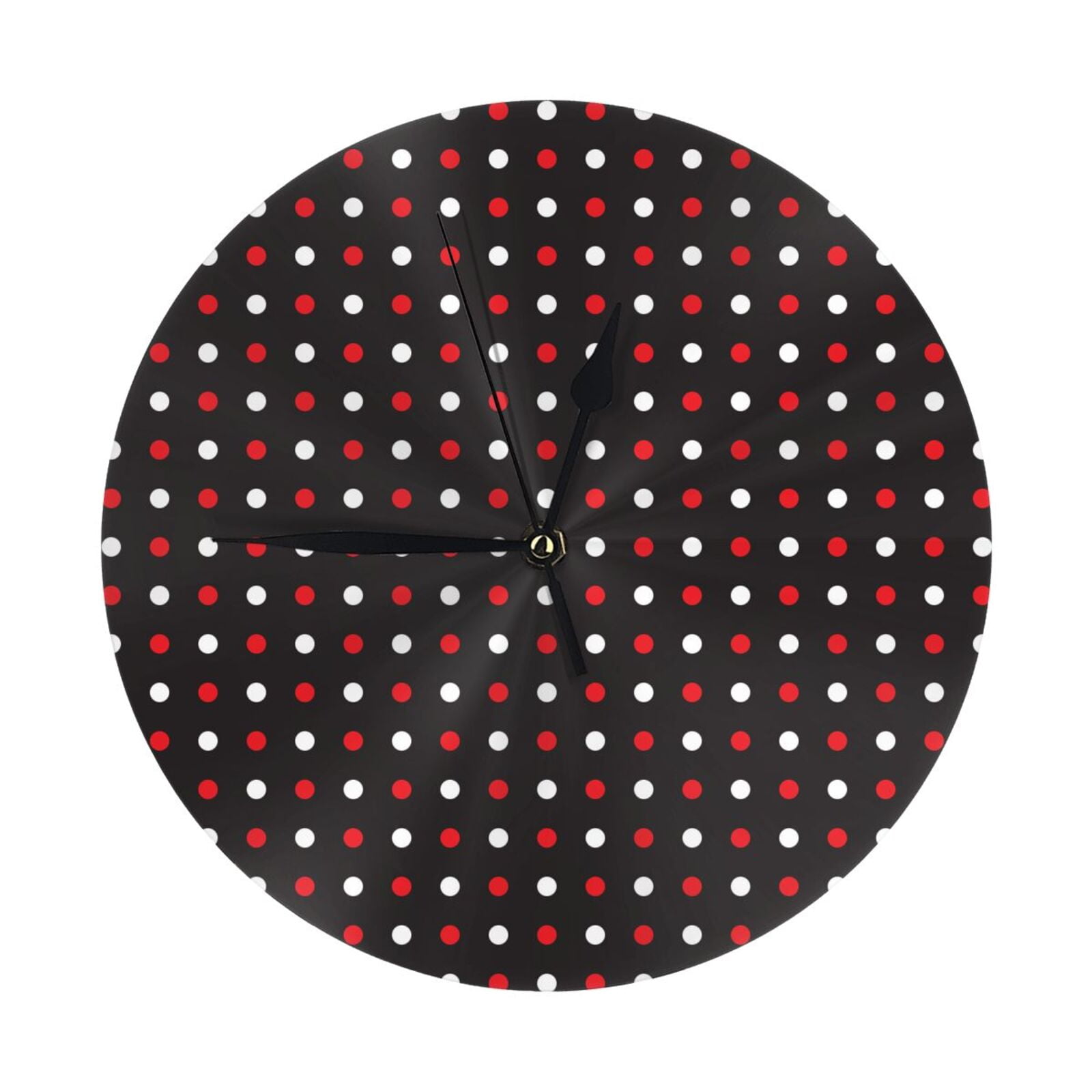 Wall Clock Red and white polka dots Wall Clocks Battery Operated ...