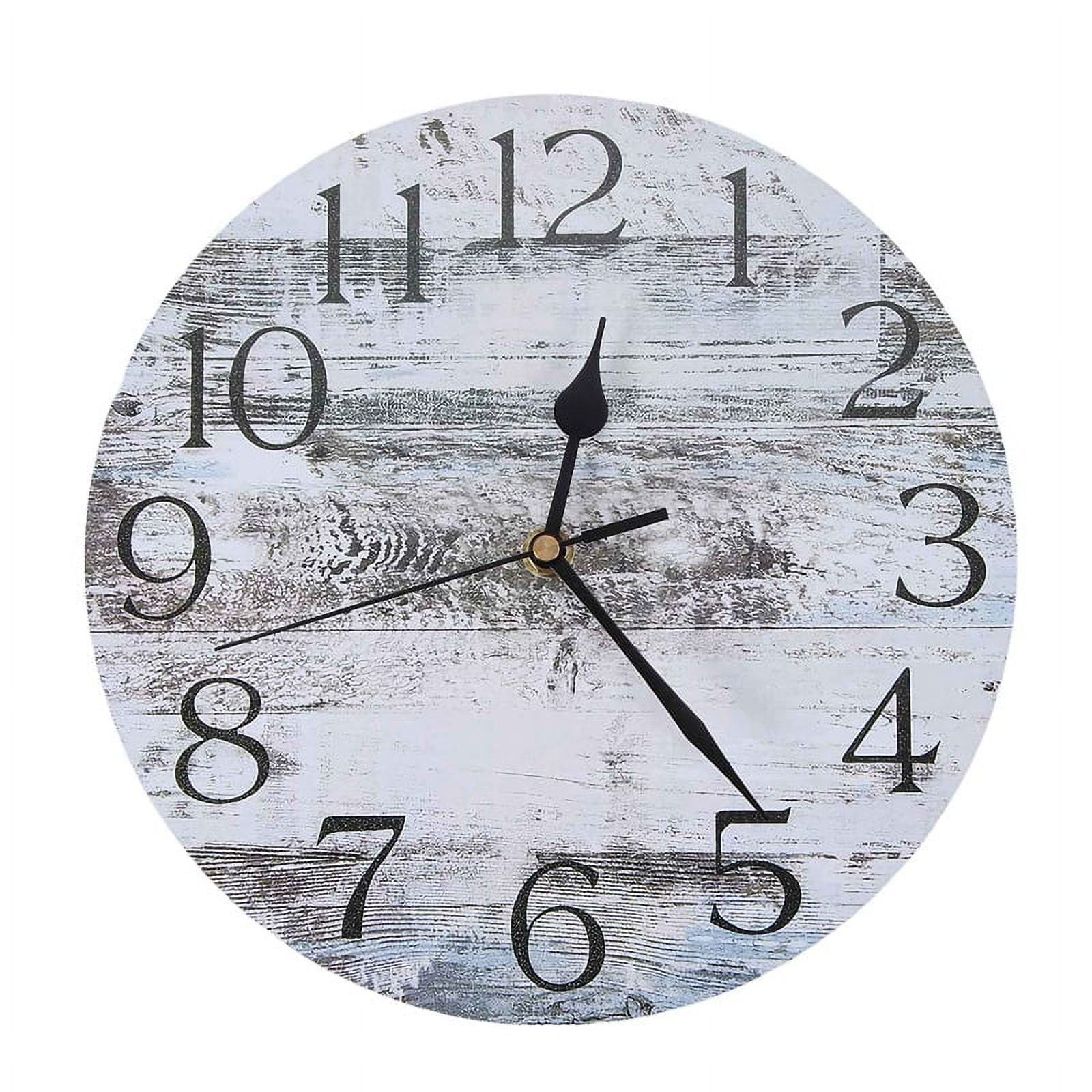 Wall Clock, Rustic Retro Decor, Silent 10 Inch Clock for Bathroom ...