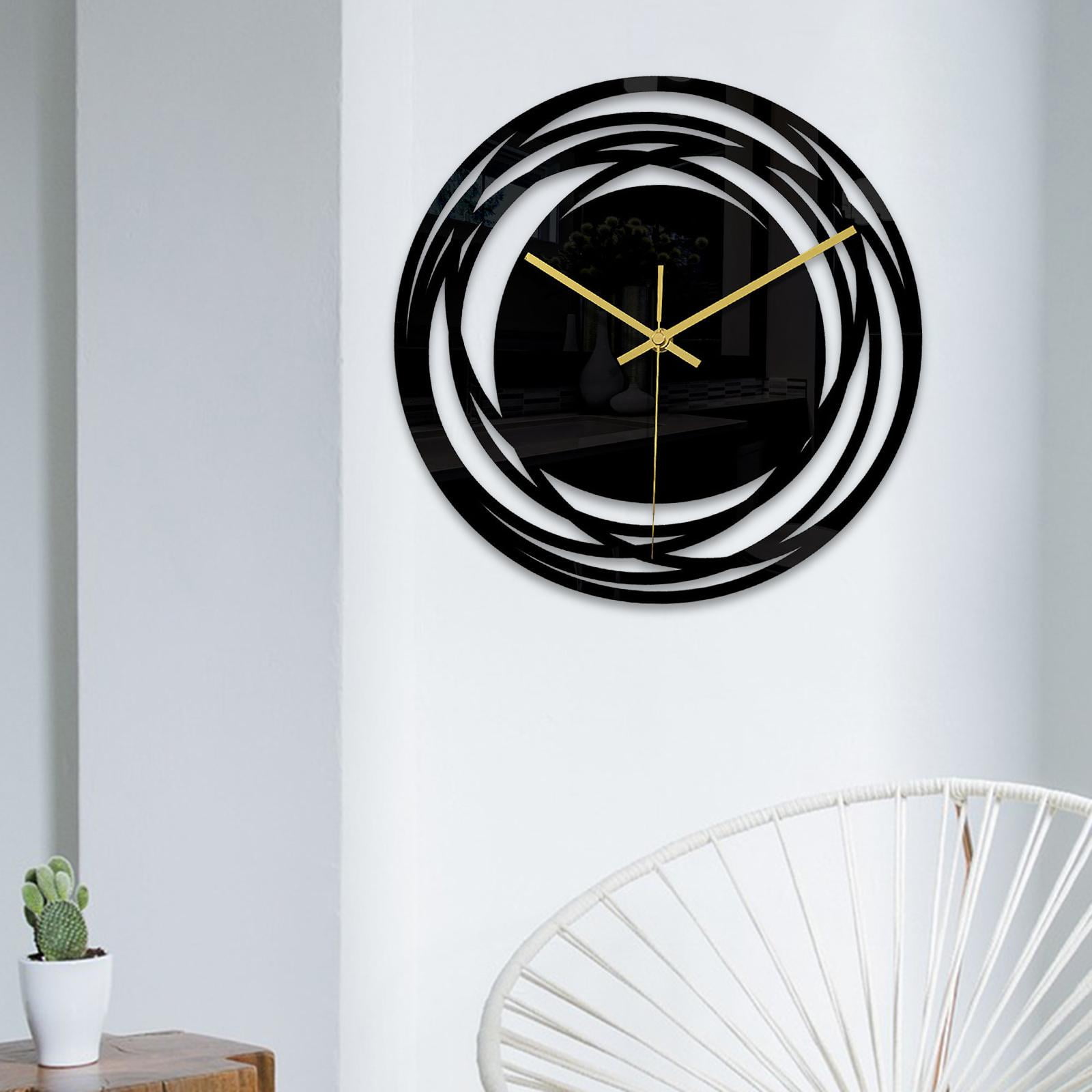 Wall Clock Silent Clocks Art Decor Battery Operated Decorative Hanging ...