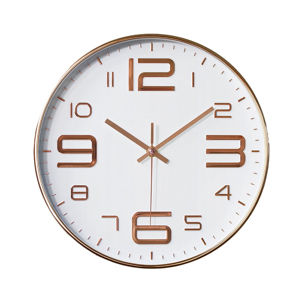 Wall Clock Silent Non-Ticking Modern Wall Clocks Battery Operated ...