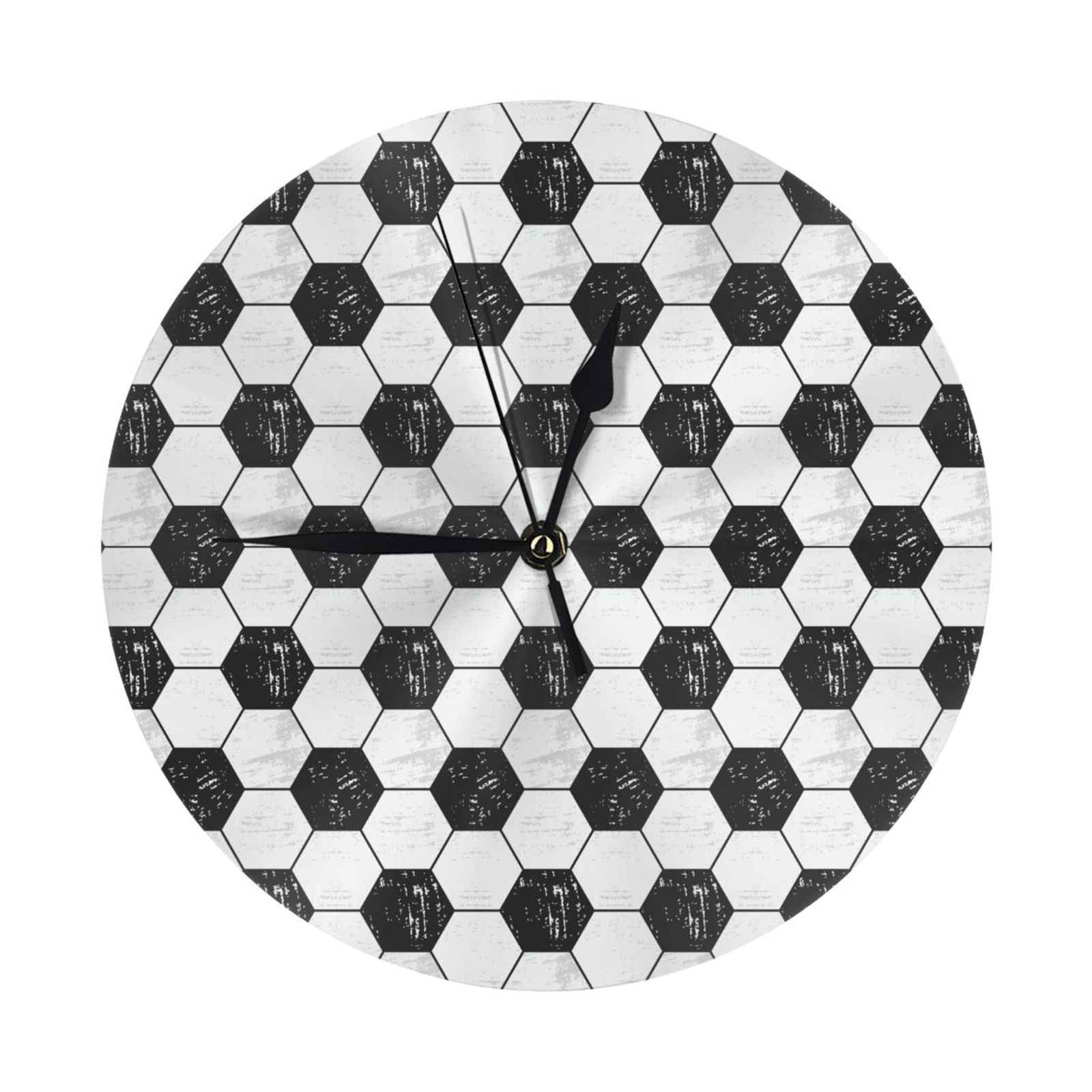Wall Clock, Soccer Wall Clocks Battery Operated Silent Kitchen Office ...