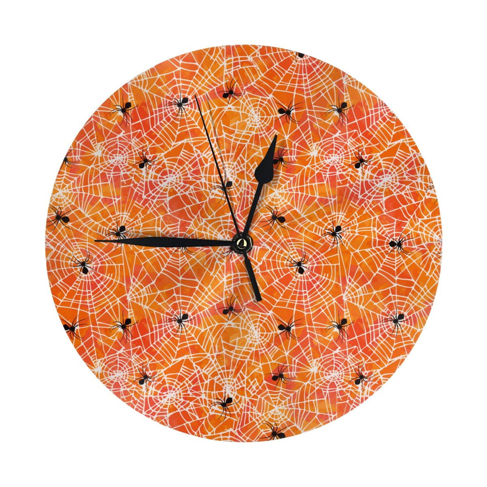 Wall Clock, Spider Wall Clocks Battery Operated Silent Kitchen Office ...