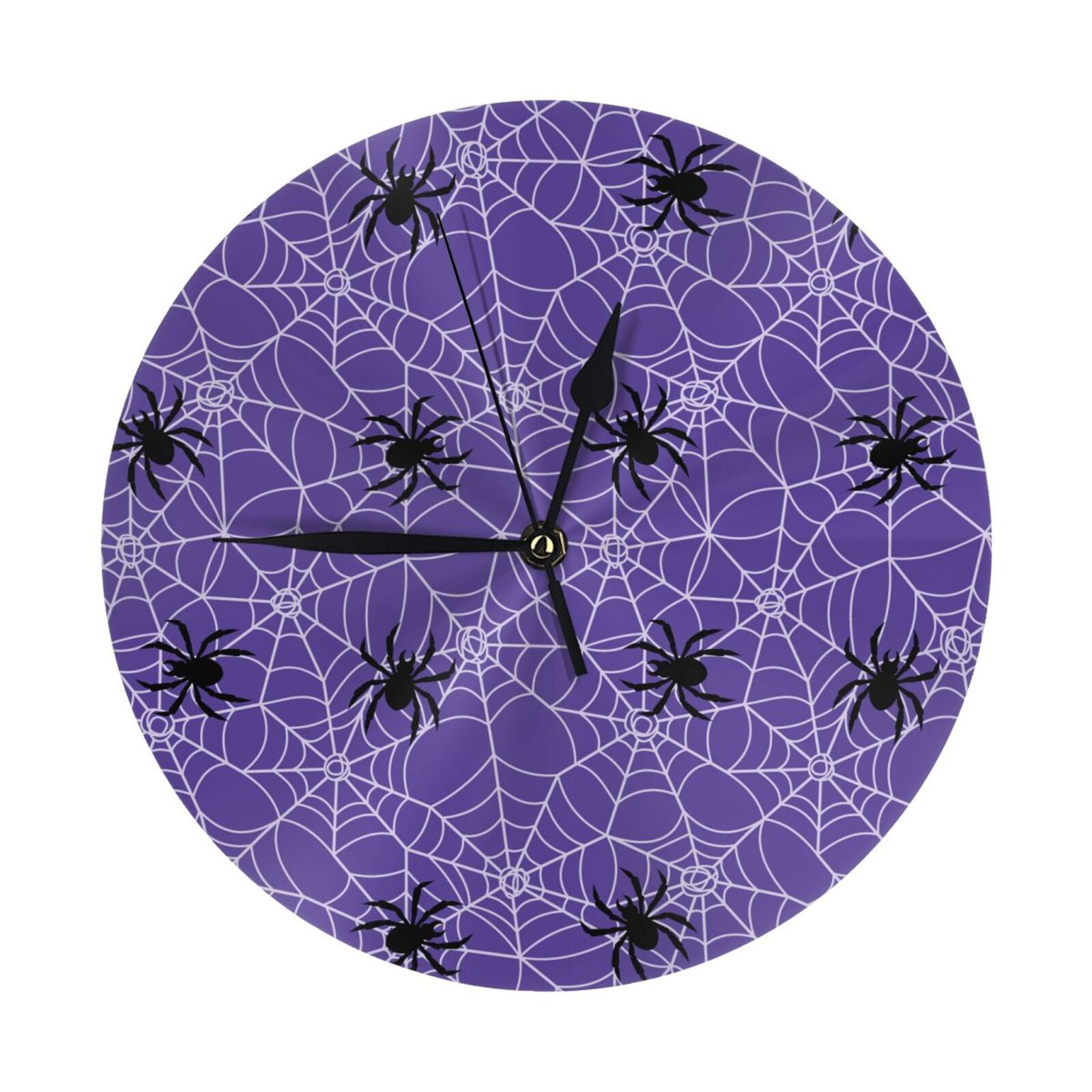 Wall Clock, Spider web dark blue cool Wall Clocks Battery Operated ...