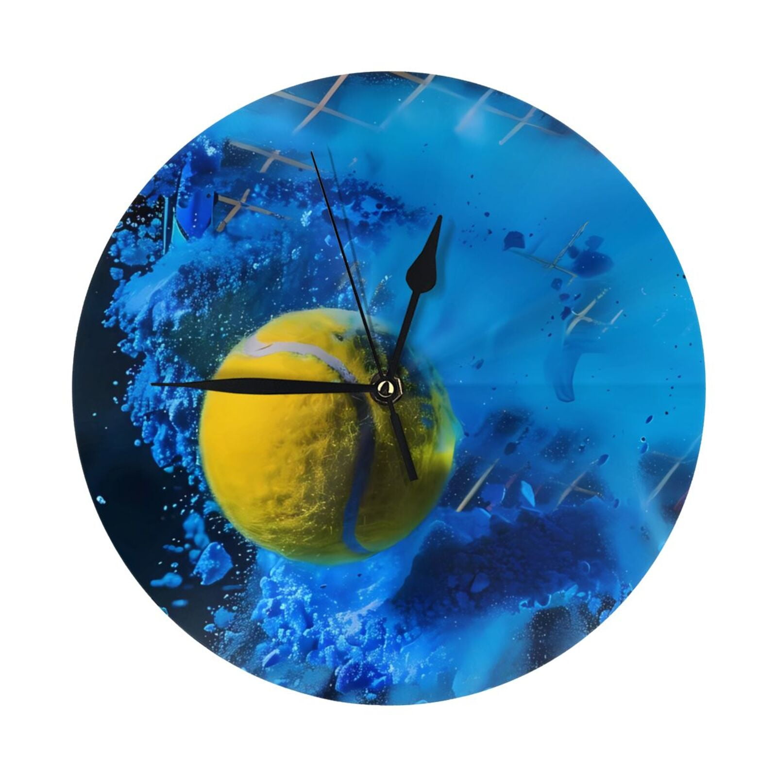 Wall Clock, Sports Tennis Ball Wall Clocks Battery Operated Silent ...