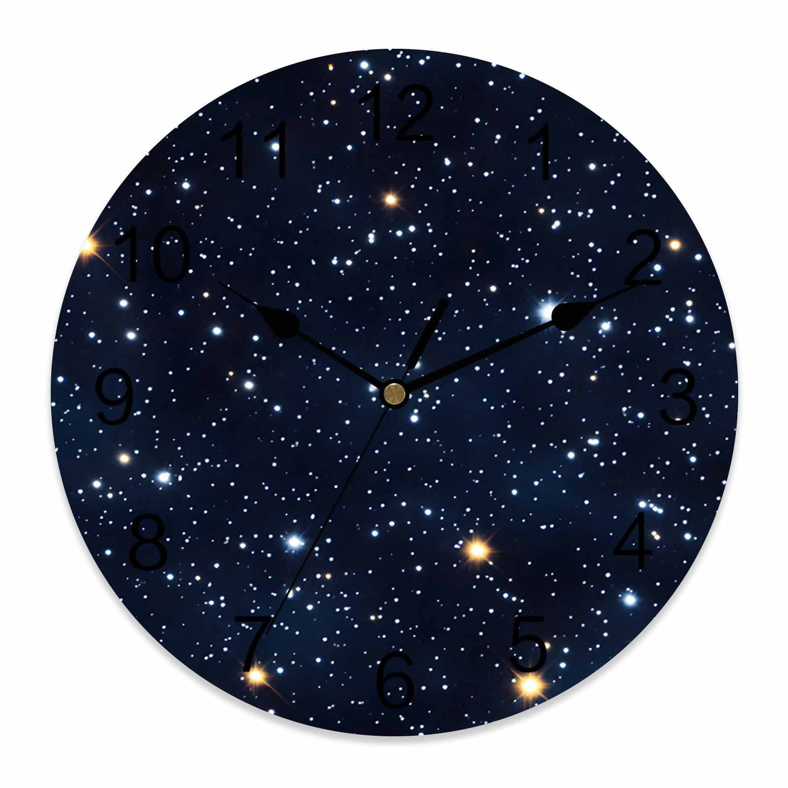 Wall Clock Star Starry Sky Clocks PVC Silent Non-Ticking Battery ...