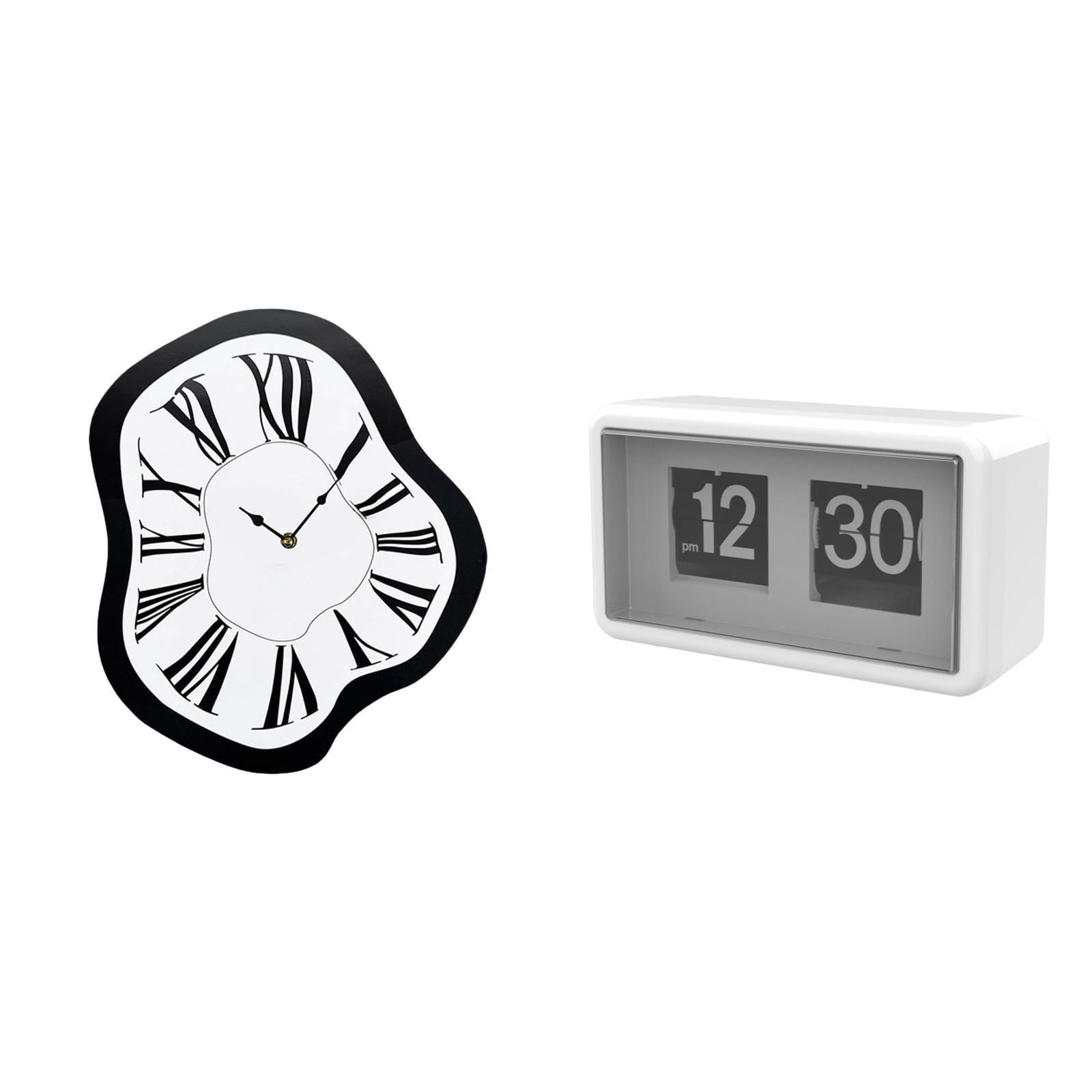 Wall Clock Table Clock Flip Page Clock Distorted Melting Creative ...