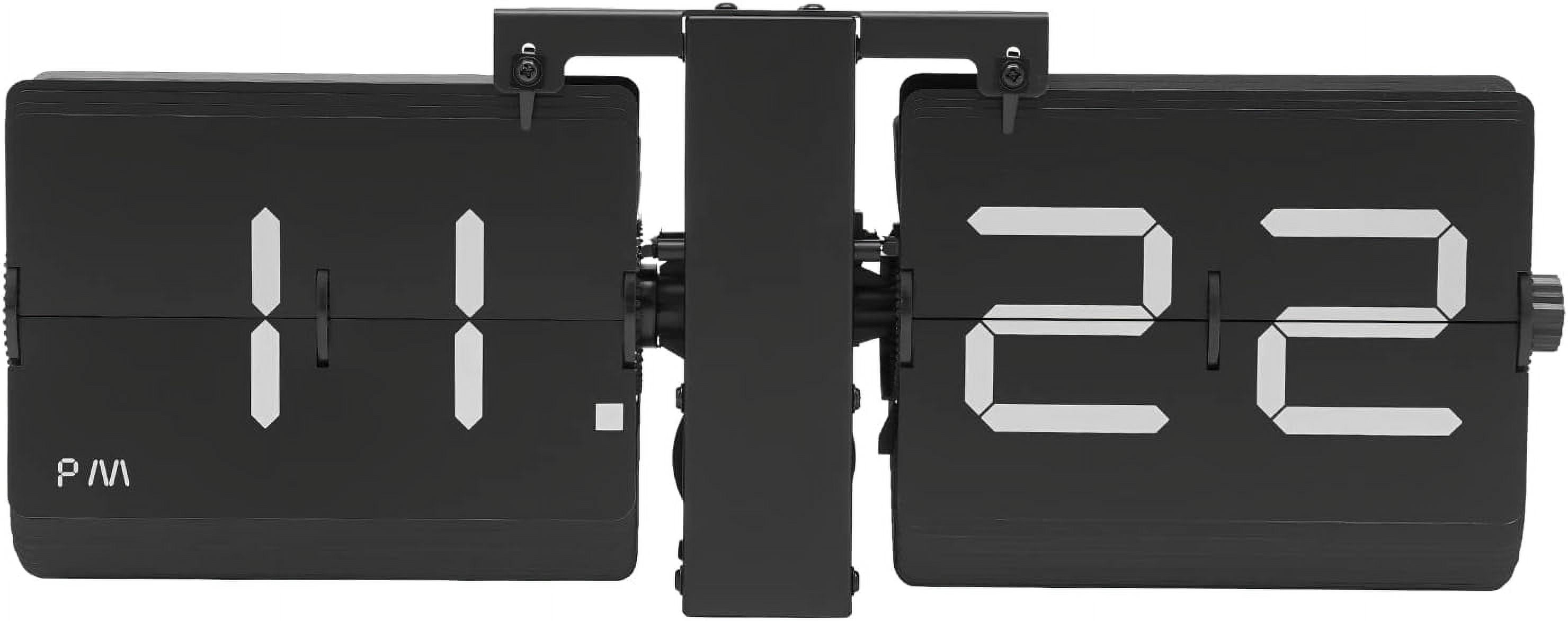 Wall Clock Tabletop Flip Clock Battery Operated Digital Display Screen ...