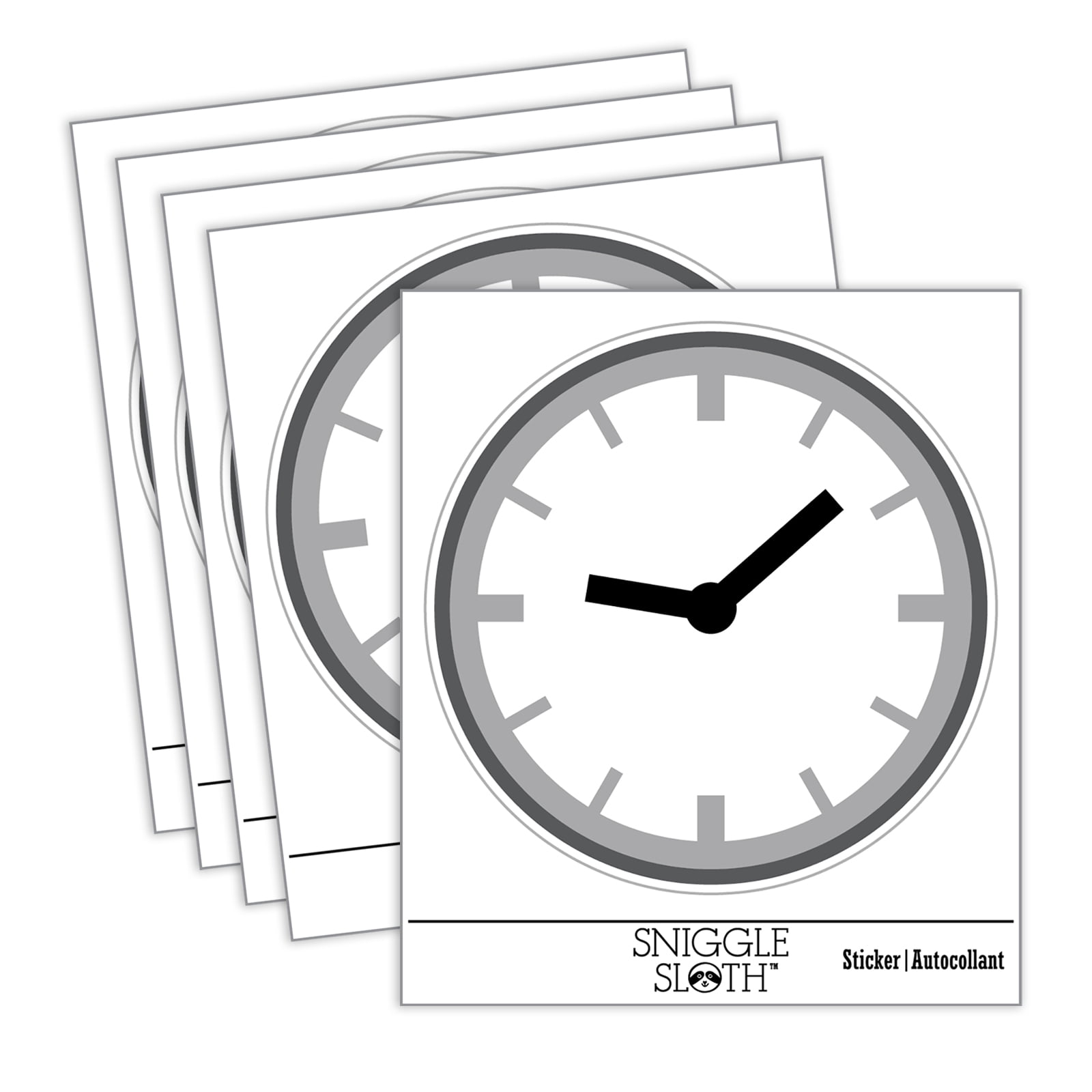 Wall Clock Time Car Window Bumper Water Bottle Phone Tablet Laptop ...