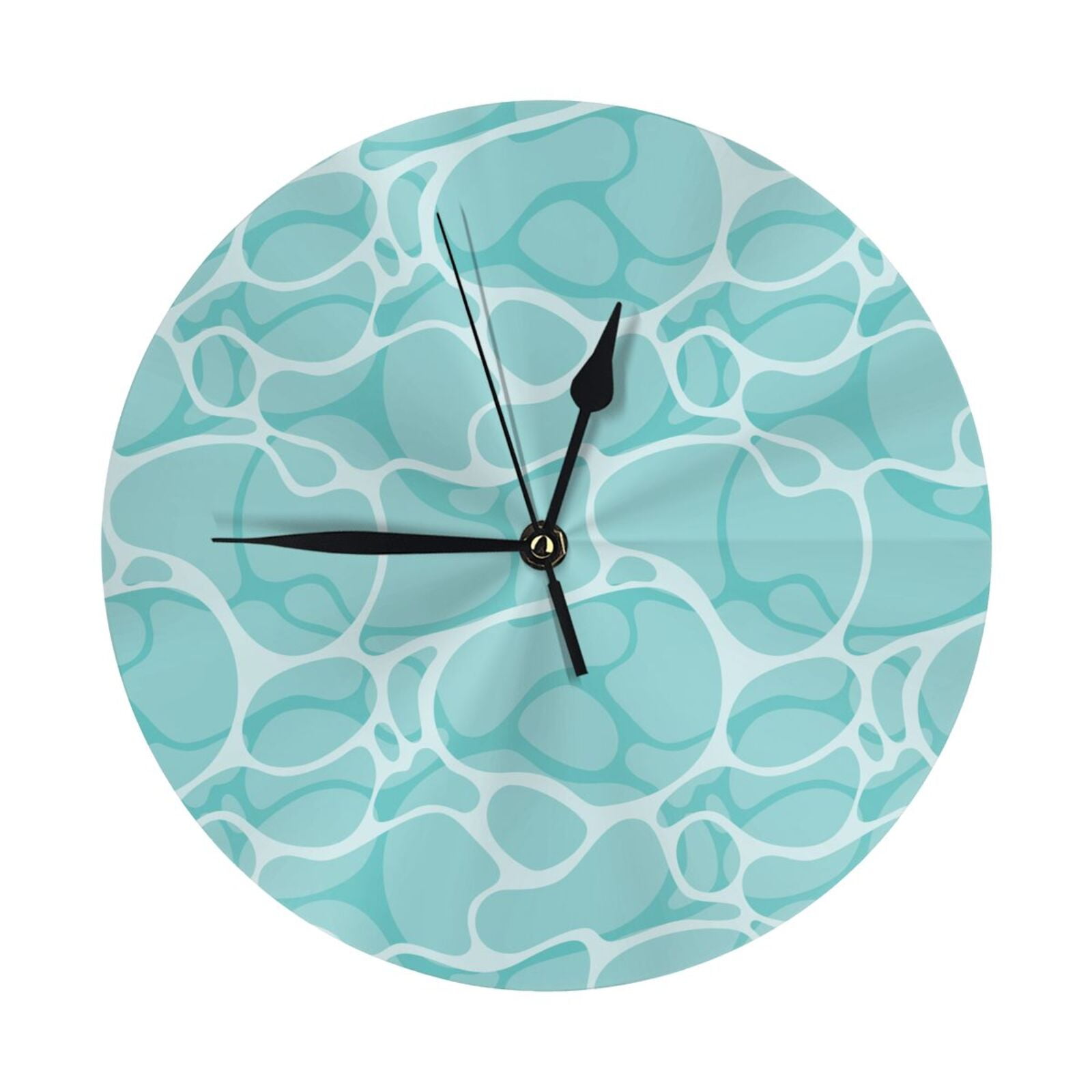 Wall Clock Turquoise Sea Water Surface Wall Clocks Battery Operated ...