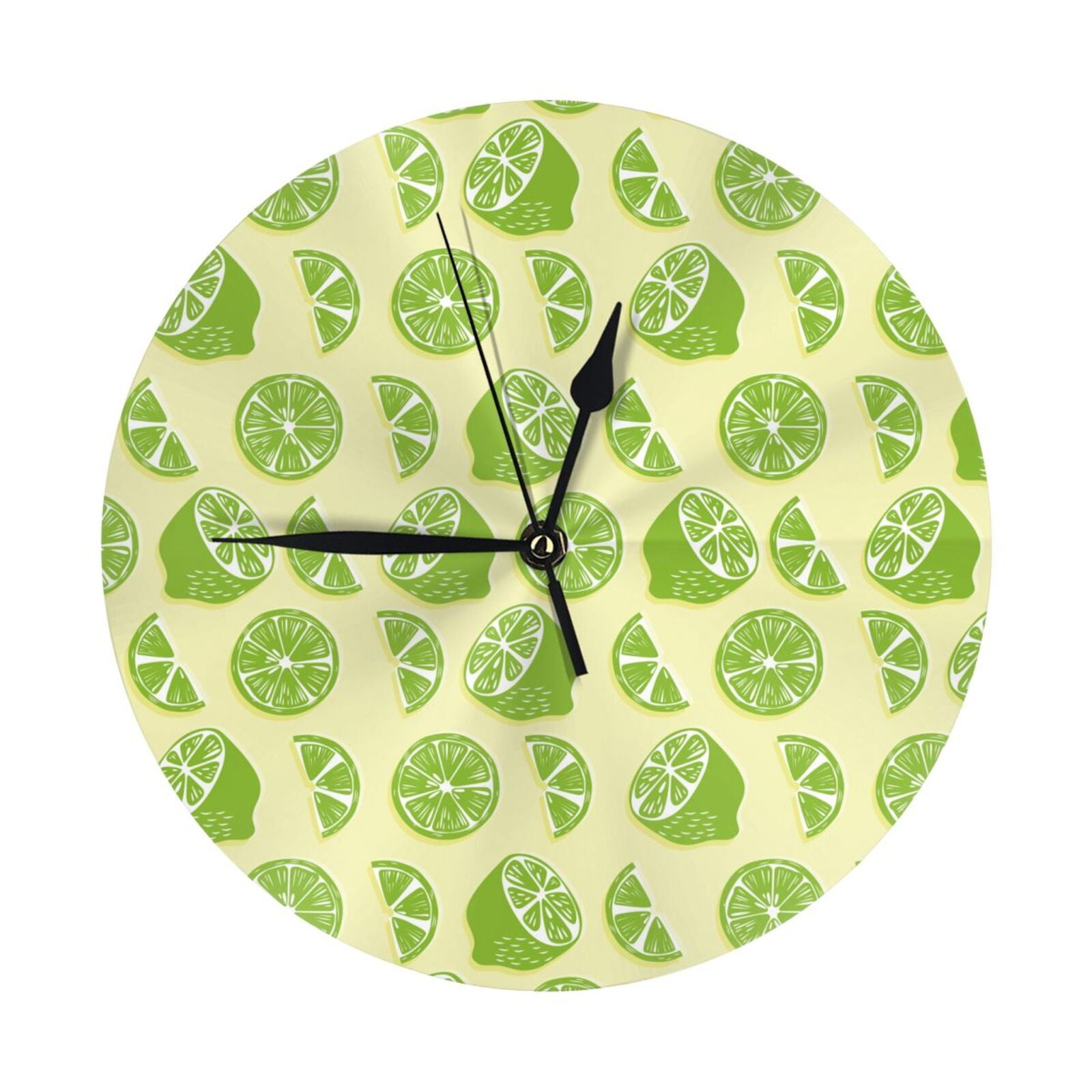 Wall Clock, Various lemons Wall Clocks Battery Operated Silent Kitchen ...